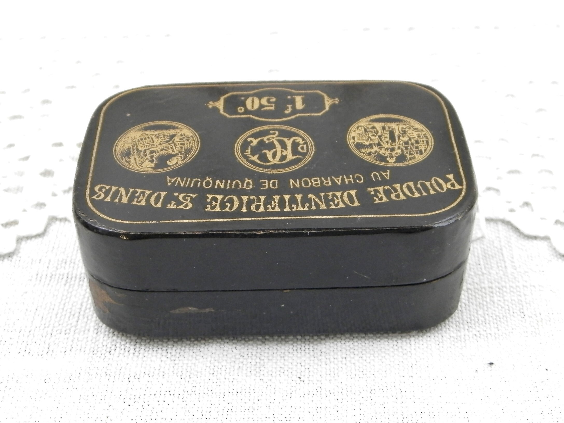 Rare Antique French Victorian Toothpaste Box, Black Carton Boulli ...
