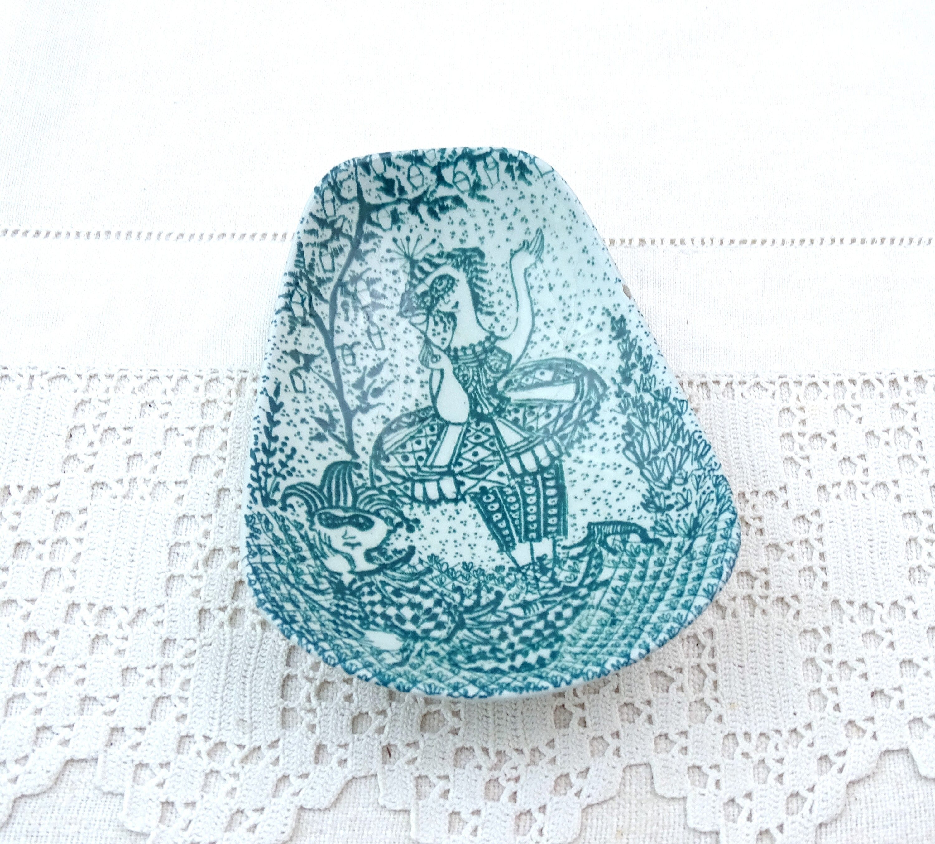 Vintage Danish Pottery Spoon Rest Dish Designed by Bjorn Wiinblad for ...