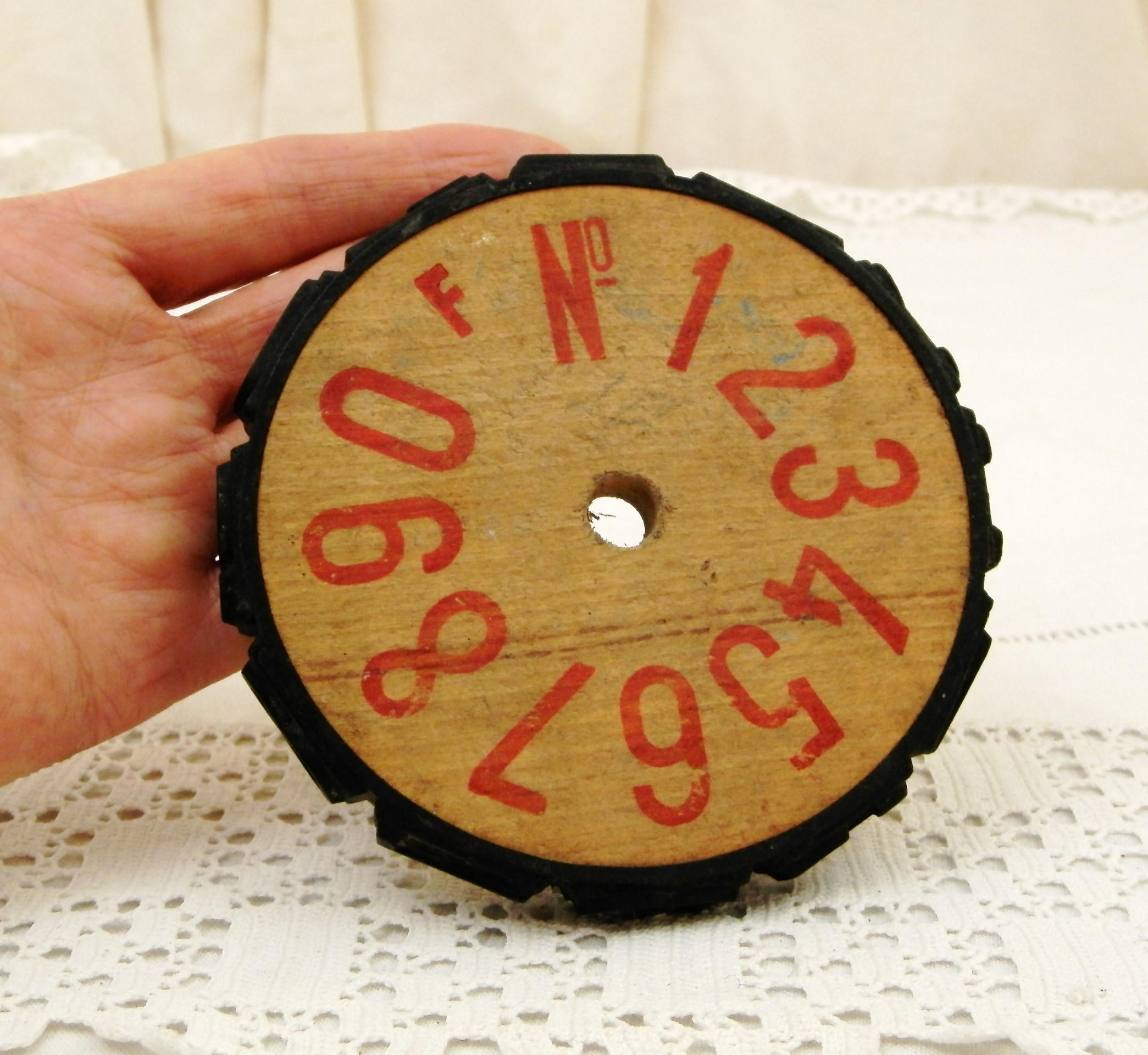 Antique Printer's Wheel with Numbers Used for Printing the Price in ...