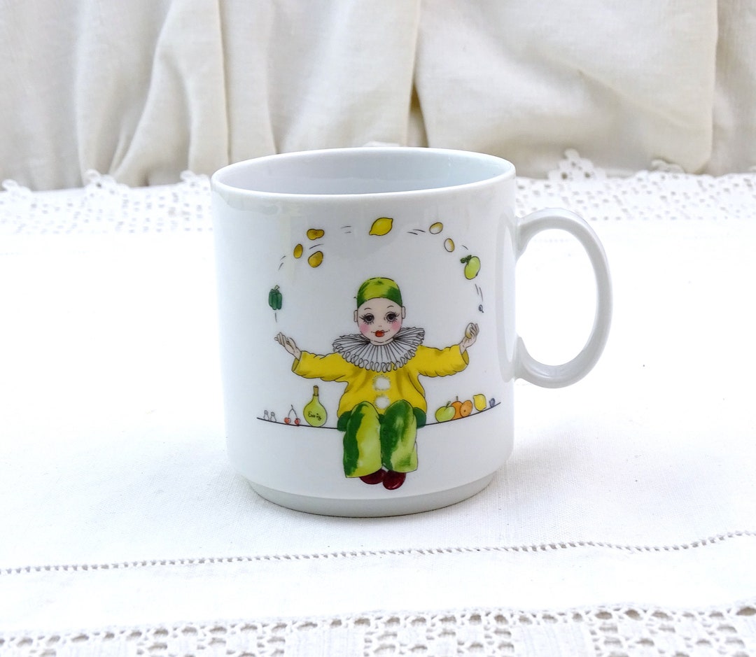 Vintage Porcelain China Pierrot 1980s Coffee Mug Made by Kronester ...