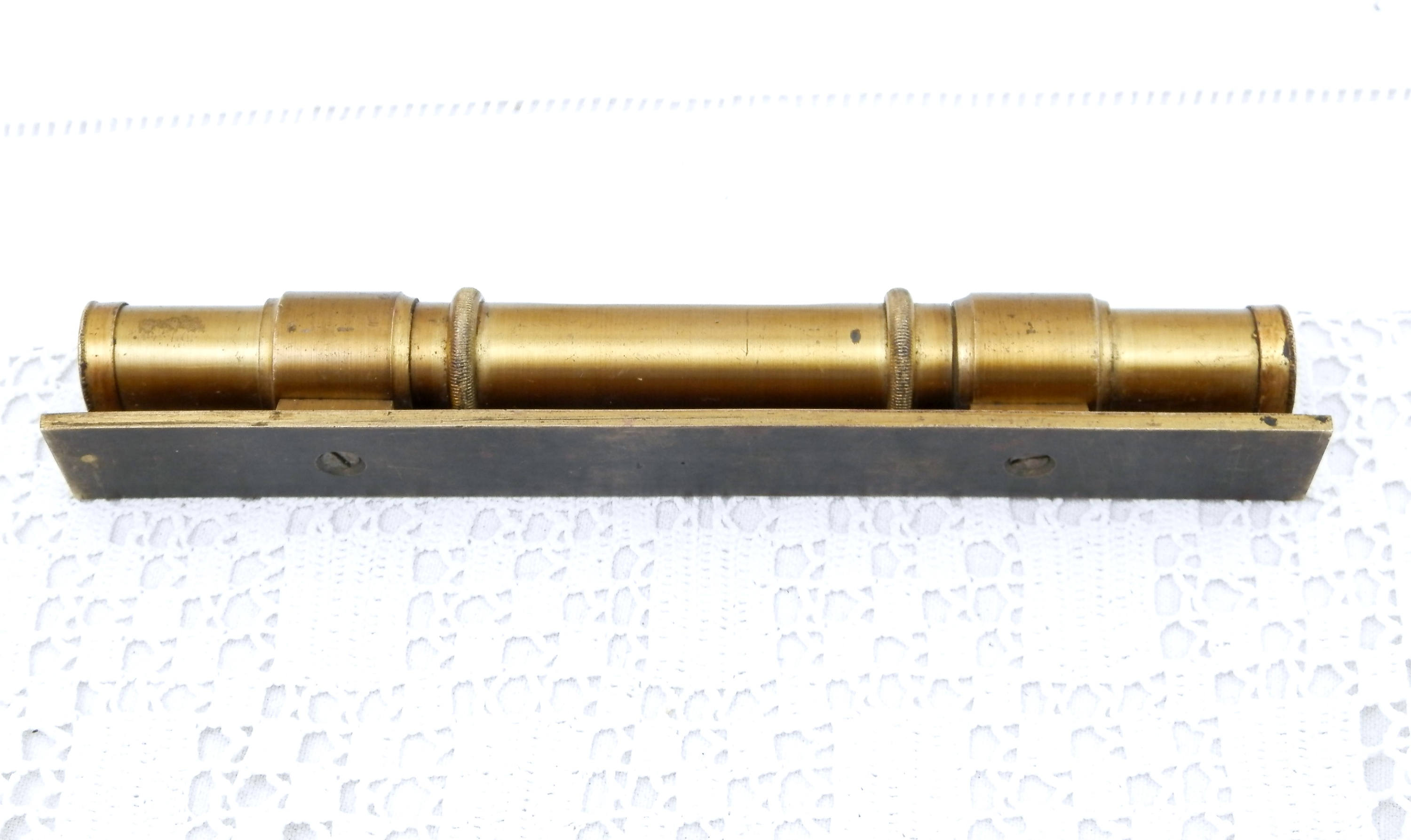 Small Antique Brass Pocket Tubular Spirit Level, Traveling Victorian ...