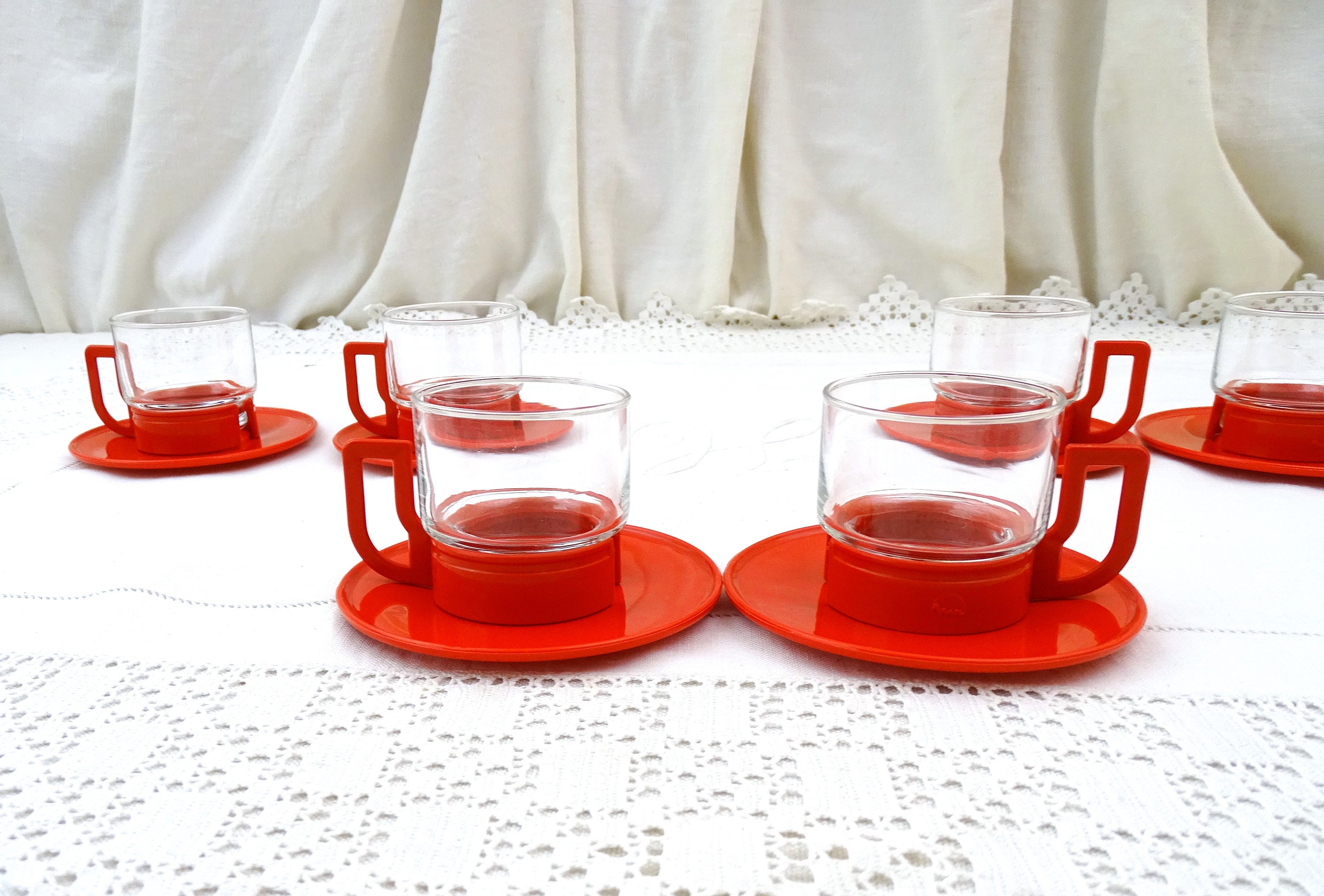 Set of 2 Mid Century Vintage French Espresso Cups and Saucers by ...