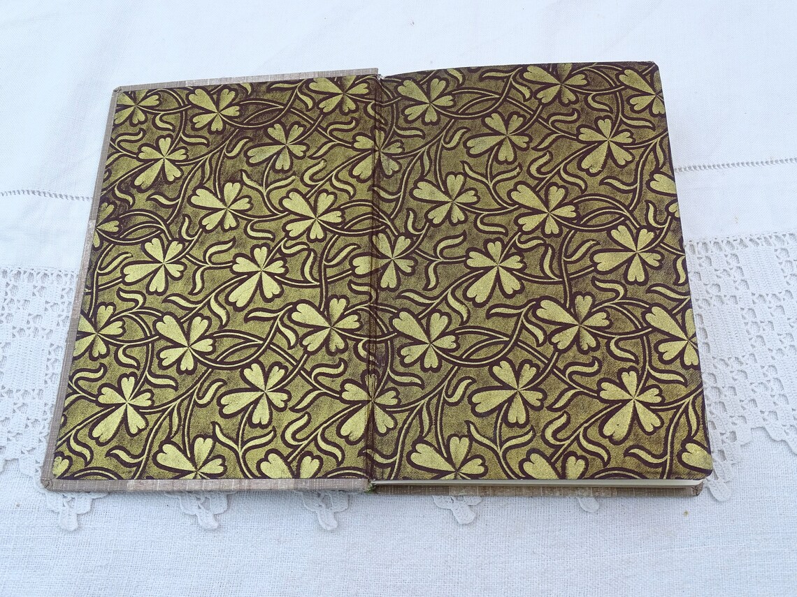 Antique Early 1900s French Hardback Writing Pad for Poems 3 Used Pages ...