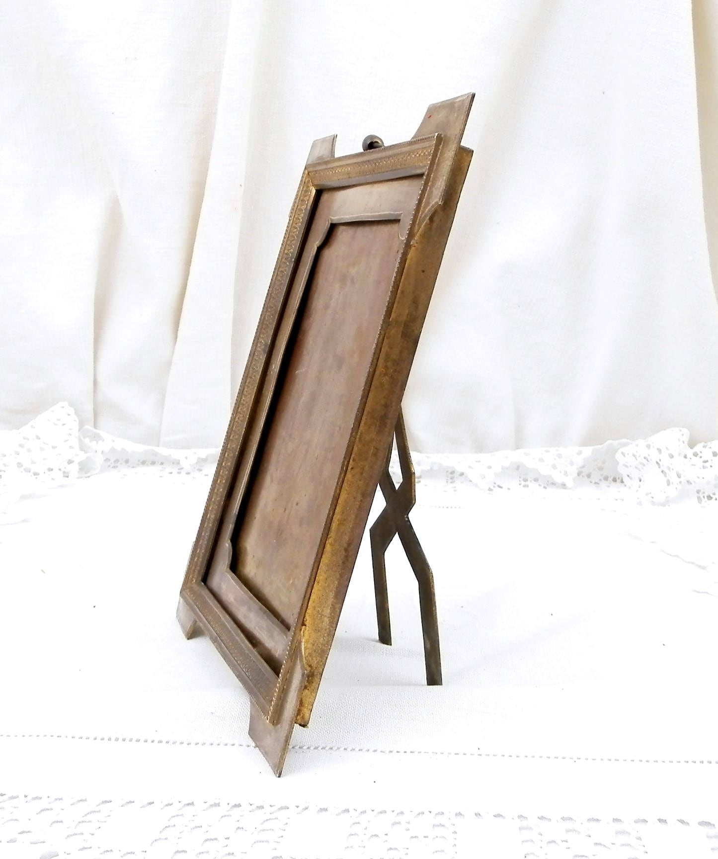 Antique French Gold Gilt Brass Portrait Frame, Metal 19th Century Free ...