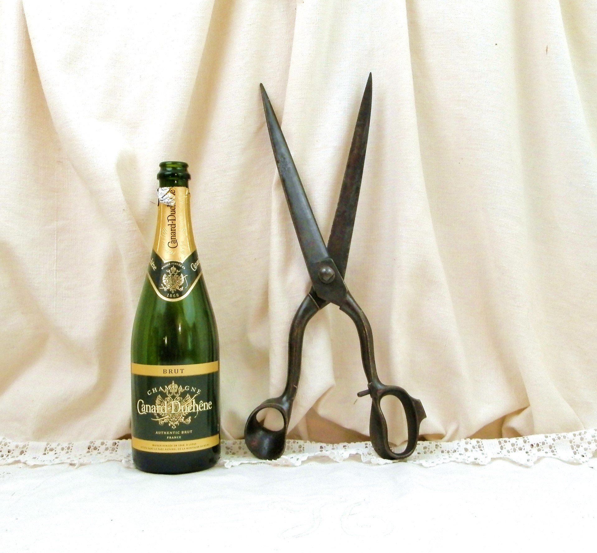 Antique Big Industrial Sized Drappers Scissors from France, Huge ...