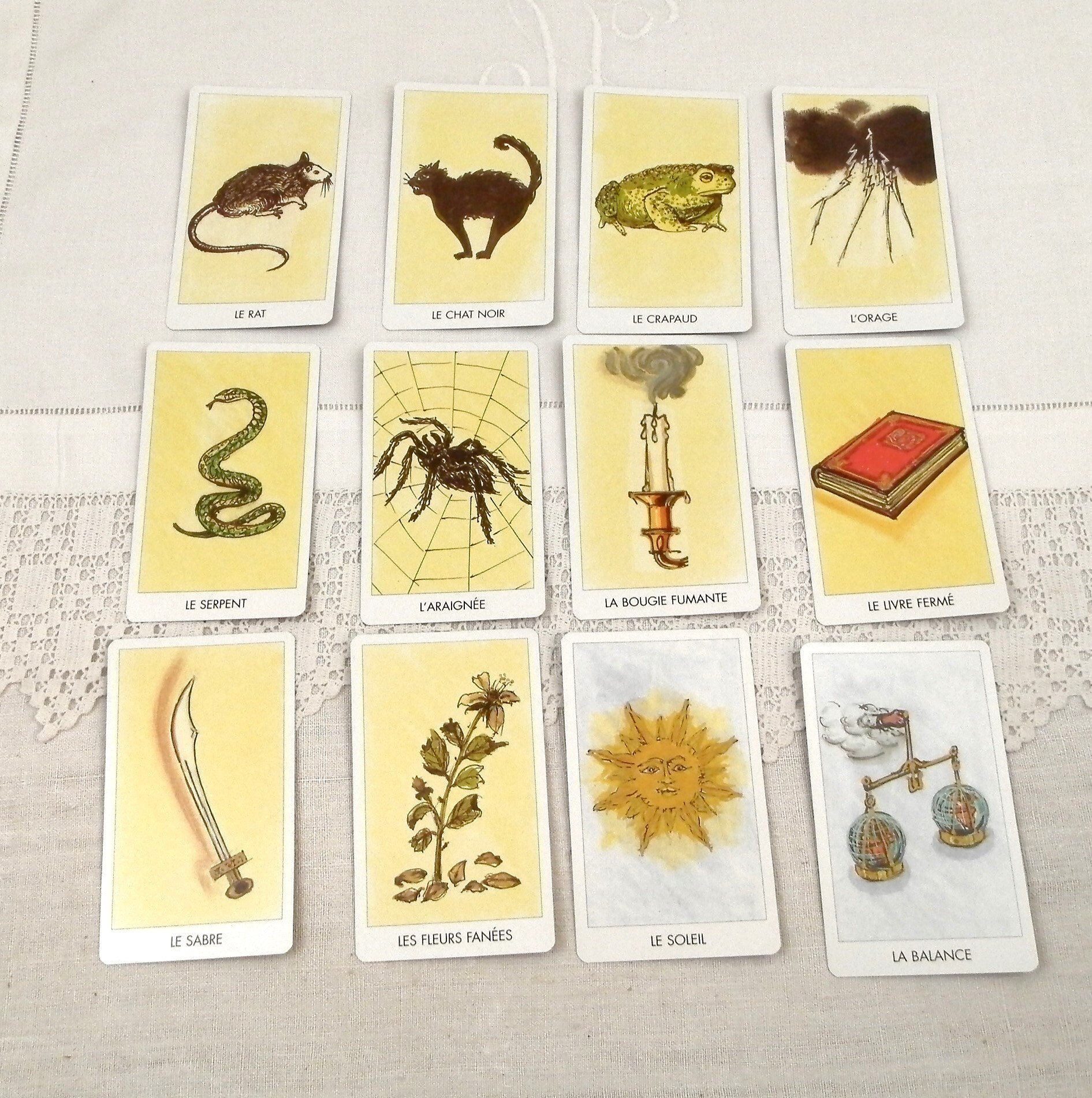 Vintage French Fortune Telling 48 Card Deck L'Orcale de La Chance by ...