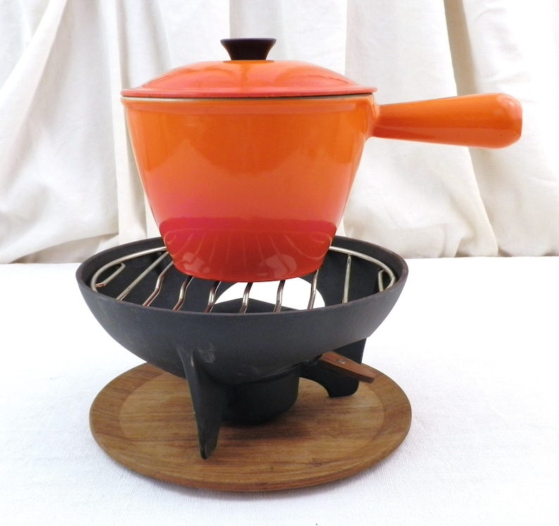 French Vintage 1970s Le Creuset Boxed Cheese Fondue Set Retro | Etsy