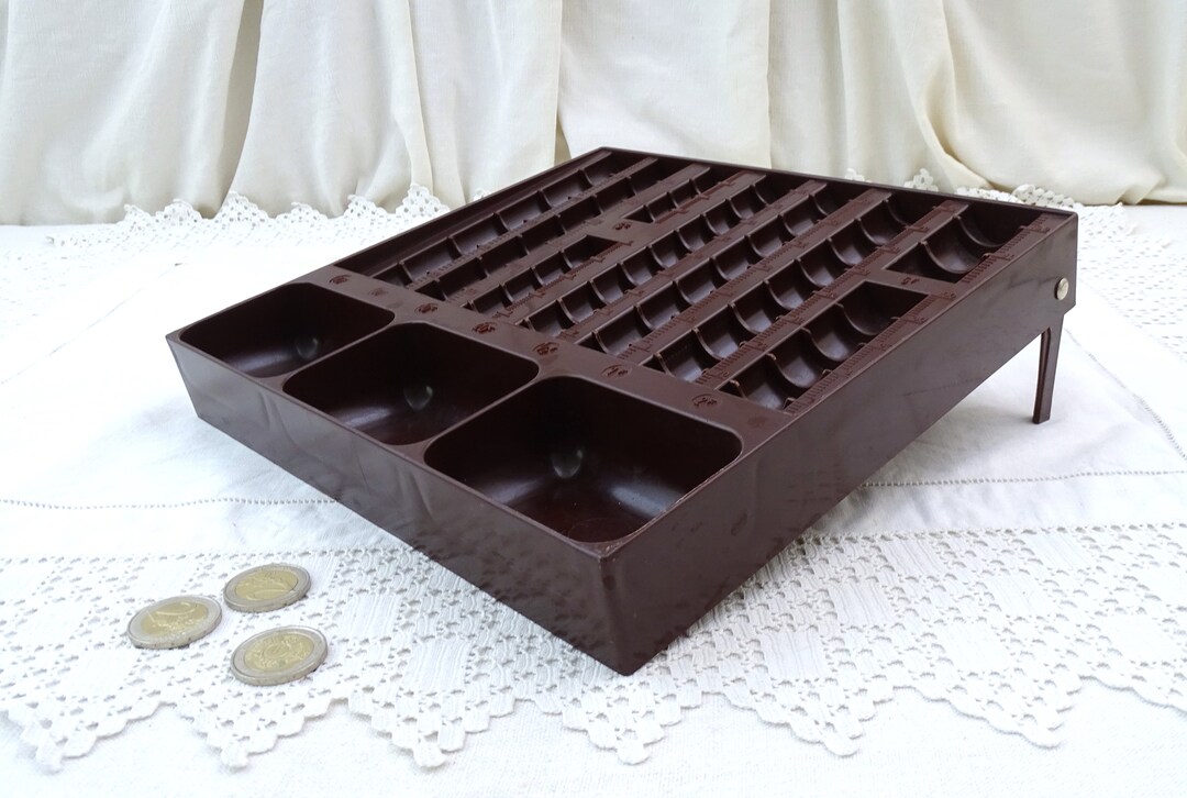 Vintage Bakelite Shop Cash Coin Tray for French Francs Made by CEP, Retro 1950s Boutique Coin ...
