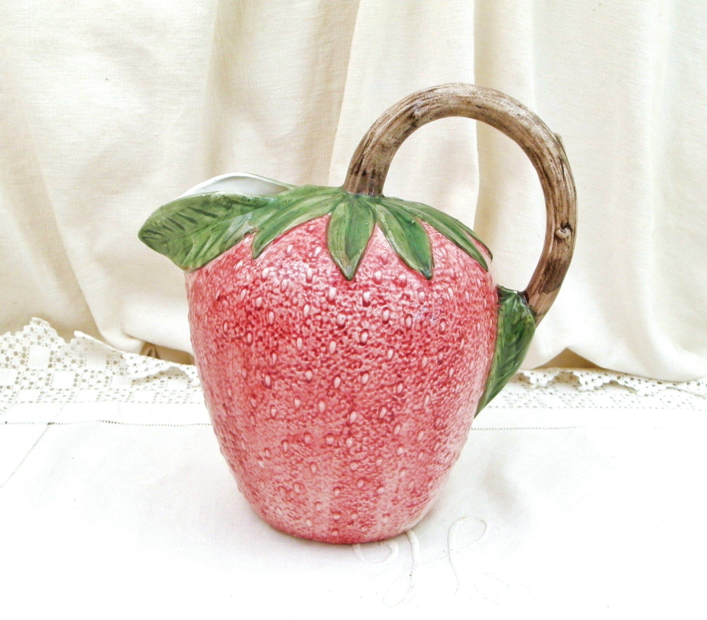 Large Vintage Mid Century 1960s Italian Bassano Ceramic Strawberry ...