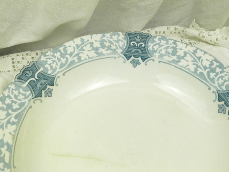 Large Antique French Victorian Ironware Ceramic Serving Dish / | Etsy