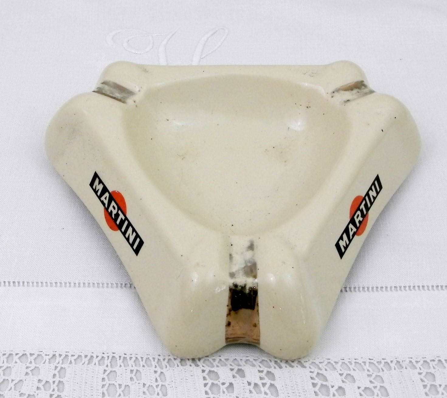 Large Vintage Collectible Mid Century French Martini Ashtray, French ...