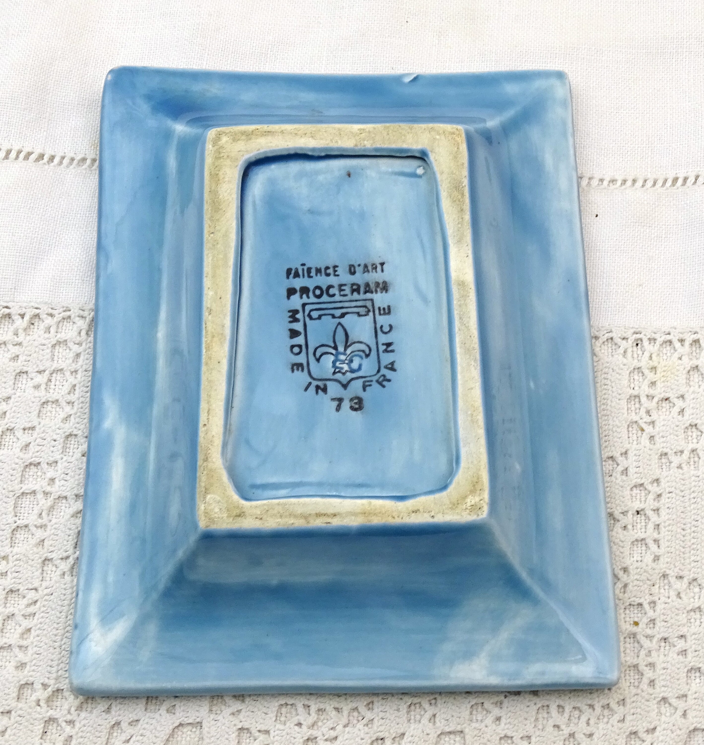 Vintage French 1960s Rectangular Gauloise Longues Pottery Ashtray in ...