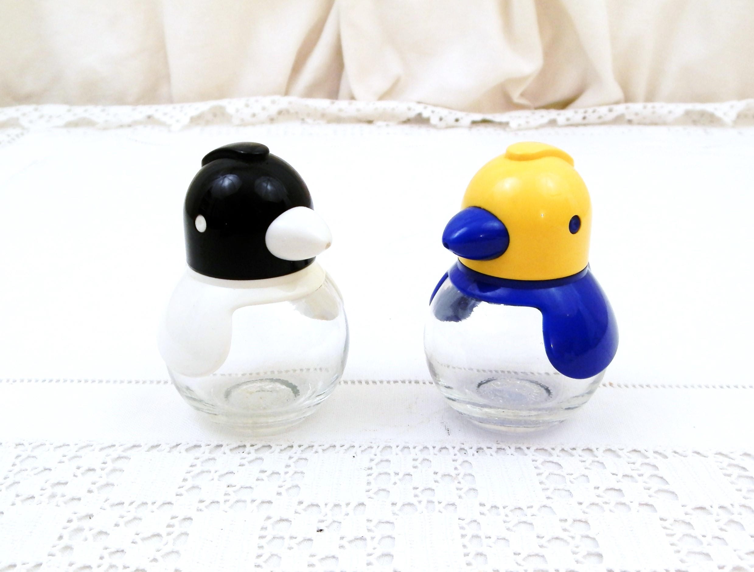 Vintage German Stoha Salt and Pepper Shakers, 1980s Clear Glass and ...