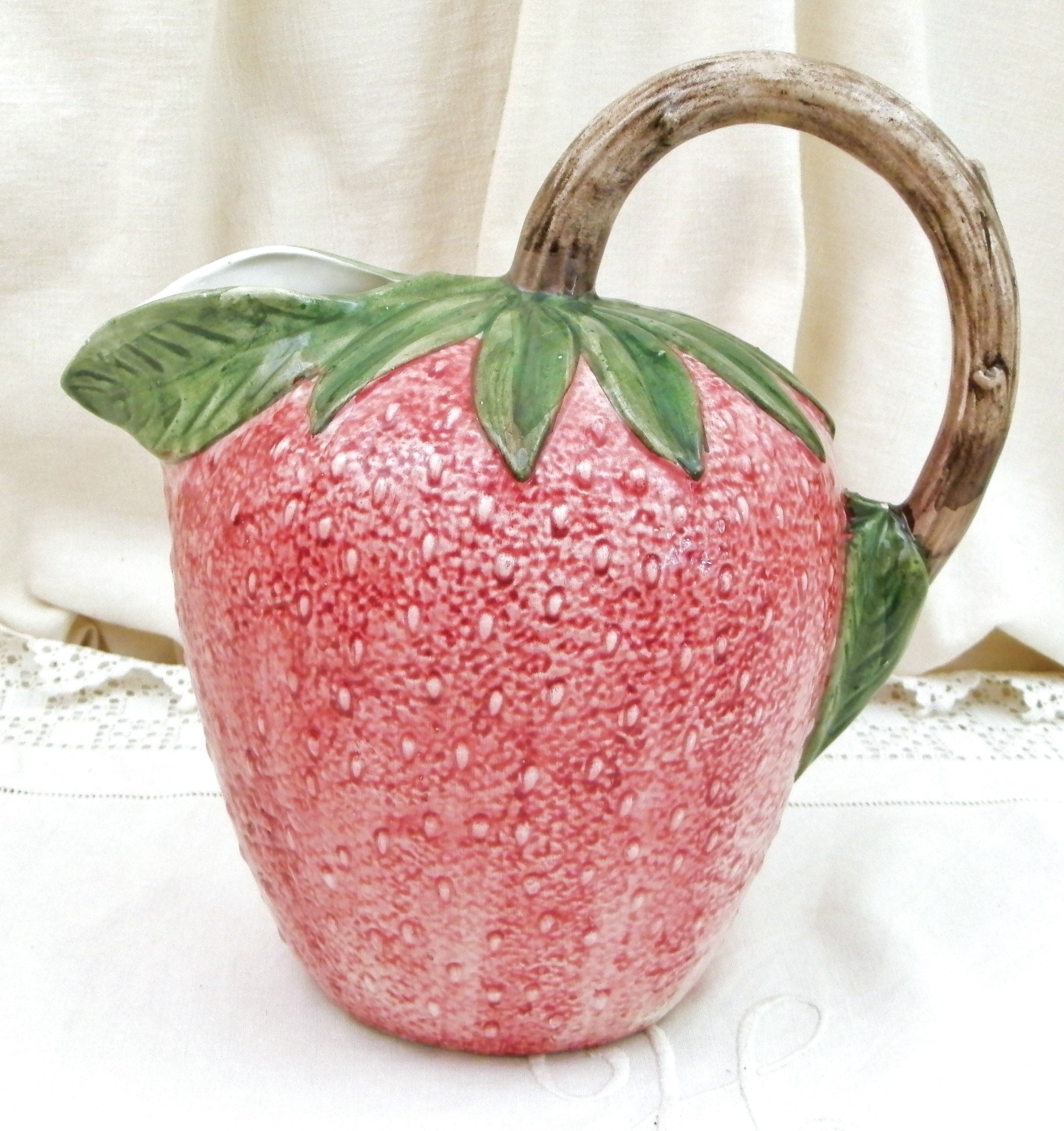 Large Vintage Mid Century 1960s Italian Bassano Ceramic Strawberry ...