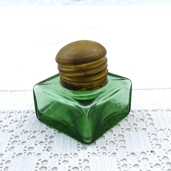 Old Glass Inkwell - Etsy