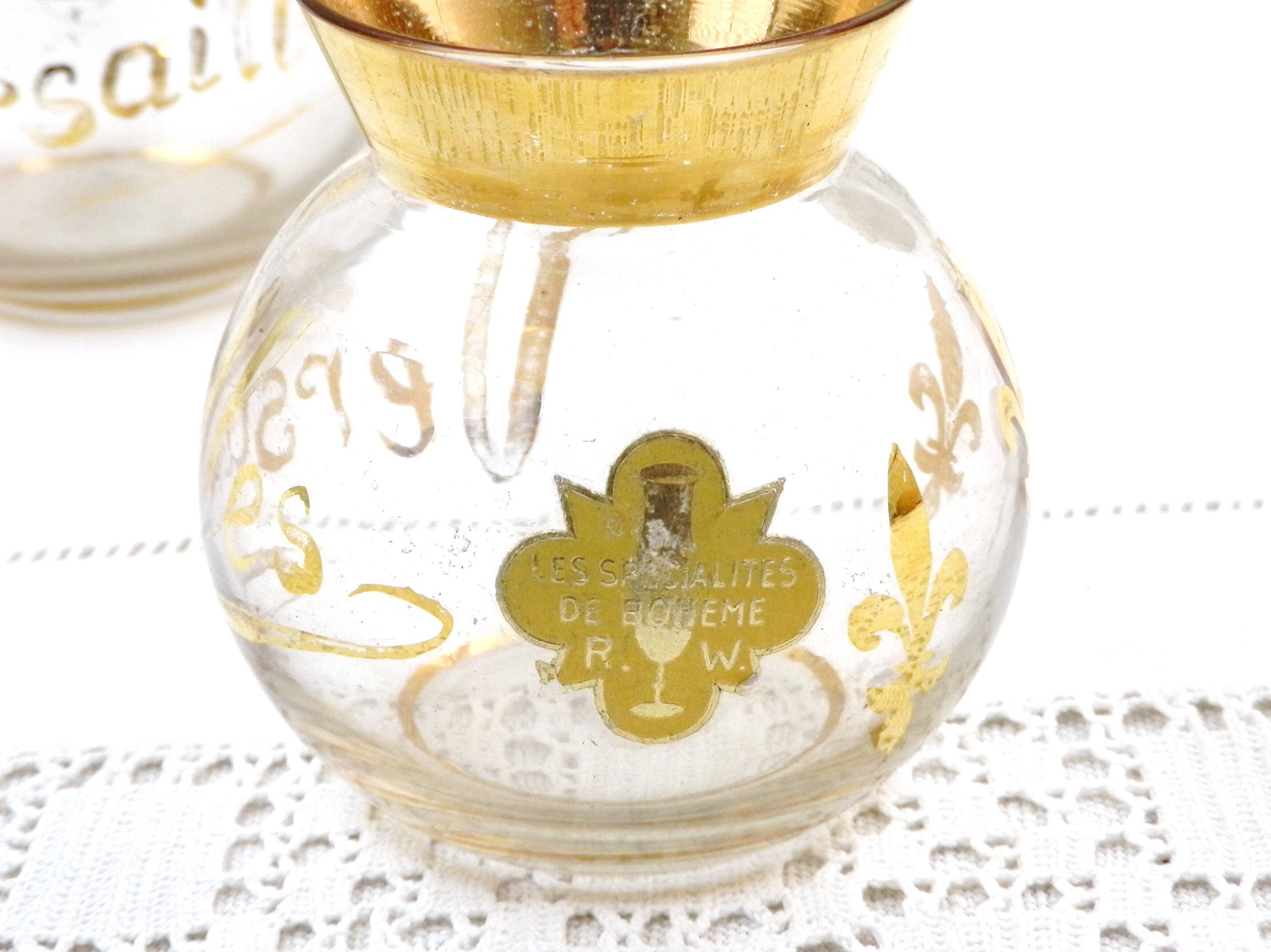 RESERVED FOR SHERRI 2 Small Matching Pair French Vintage Round Clear ...