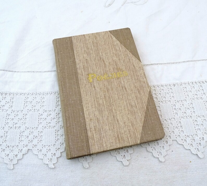 Antique Early 1900s French Hardback Writing Pad for Poems 3 Used Pages ...