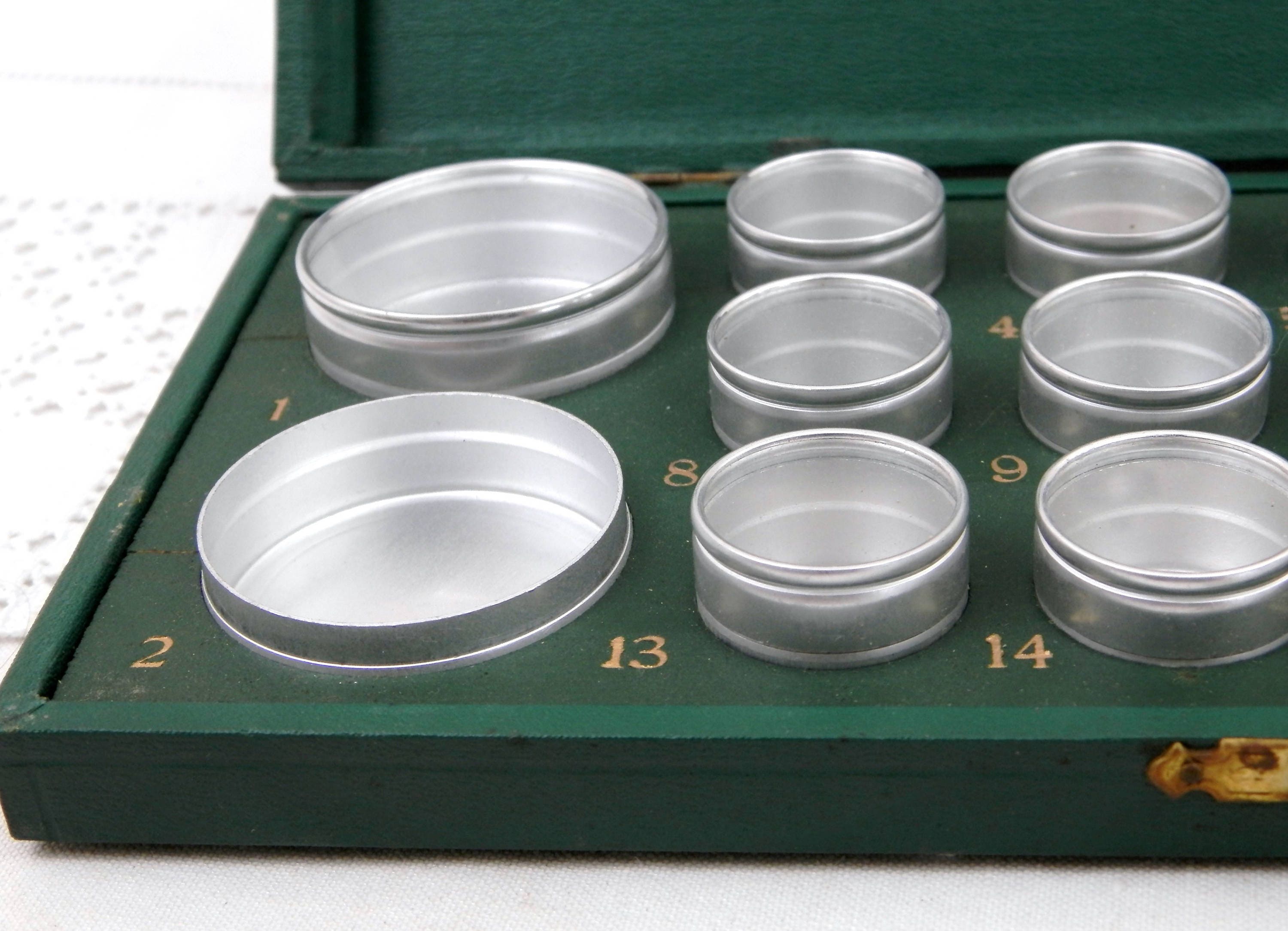 1 Vintage Rolex Watch Parts Green Wooden Box with Metal and Glass ...