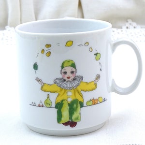 Vintage Porcelain China Pierrot 1980s Coffee Mug Made by Kronester ...
