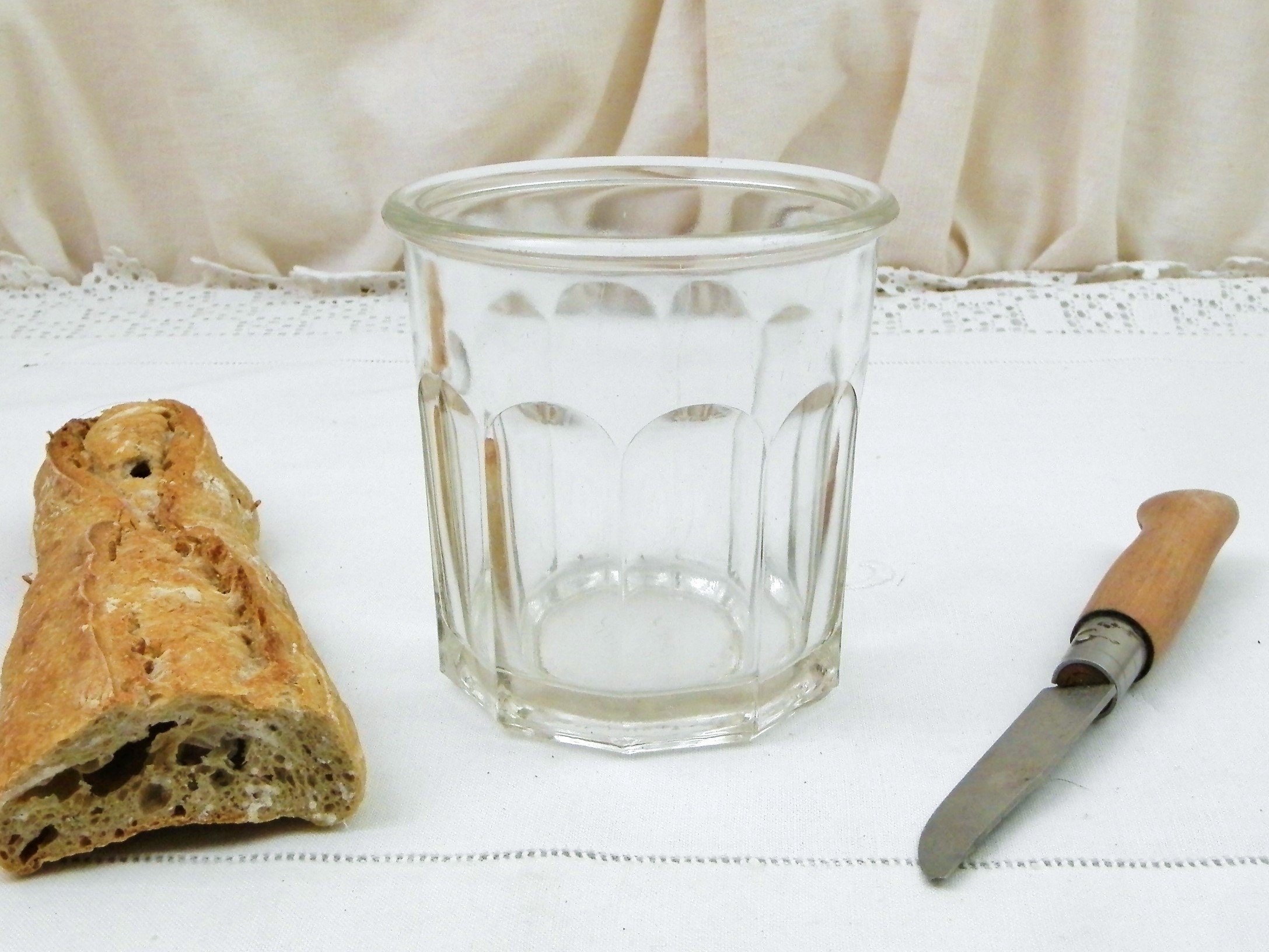 Large Antique French Traditional Clear Glass Jam Jar in Excellent ...