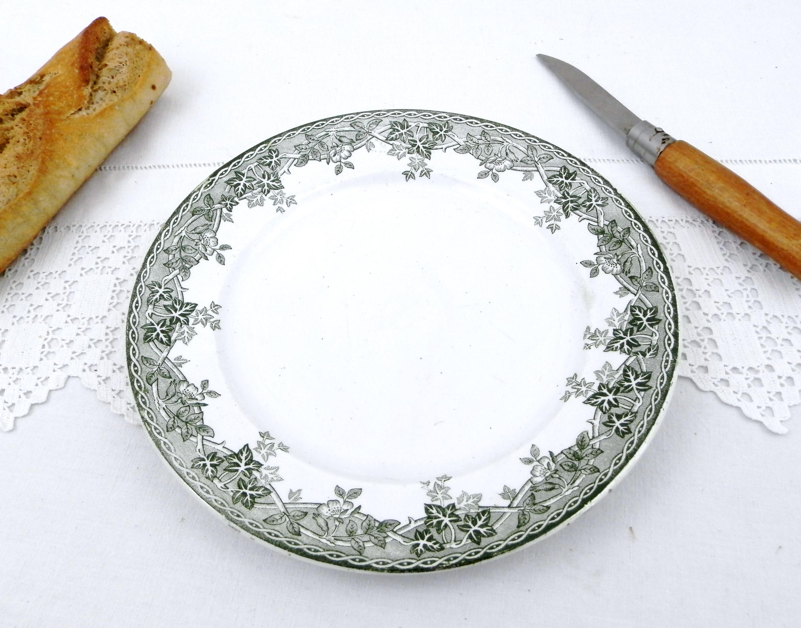 Antique French Ironware Terre de Fer St Amand et Hamage China Plate ...