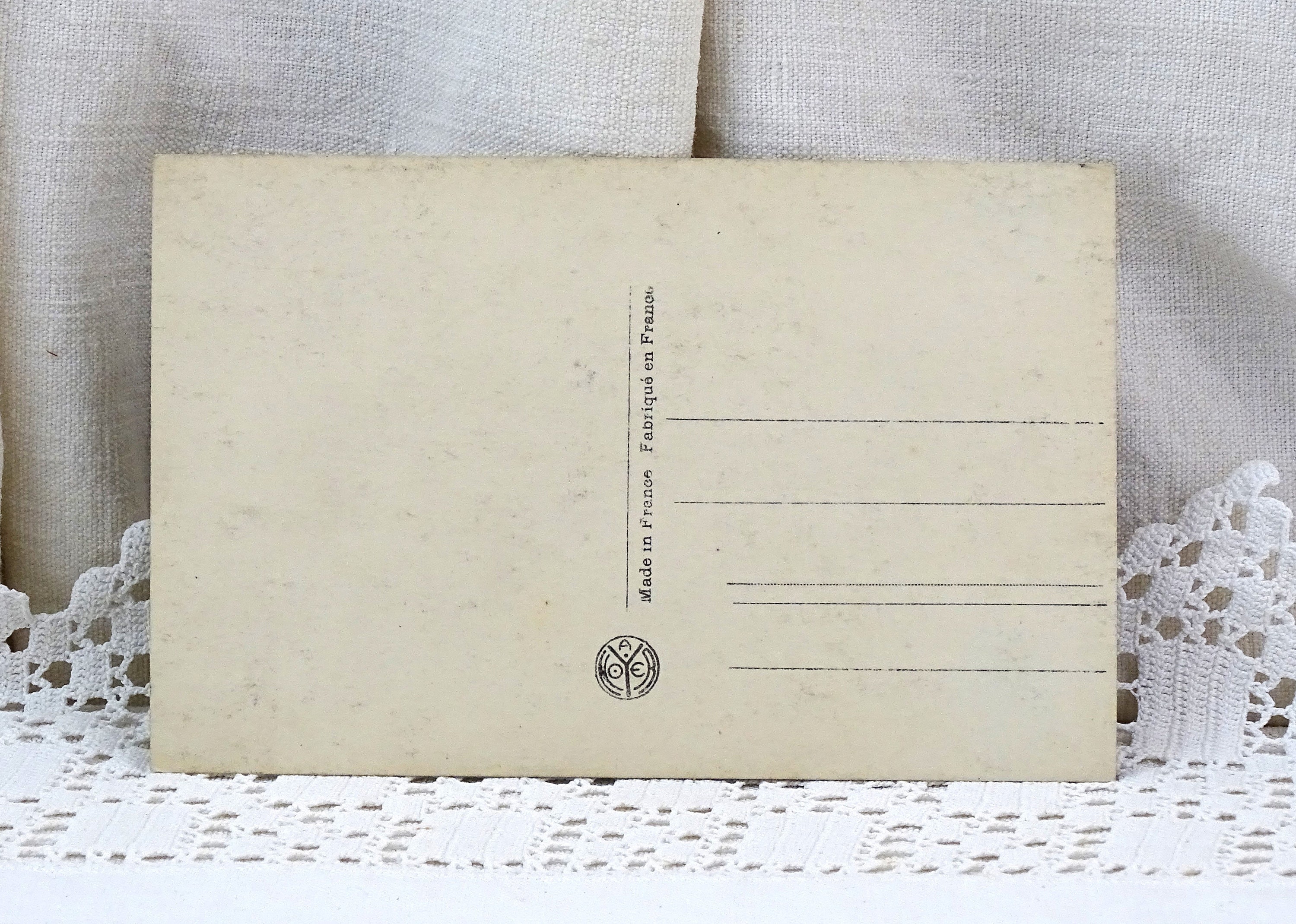 French Unused Antique Sepia Black and White Postcard of Gargoyle from ...