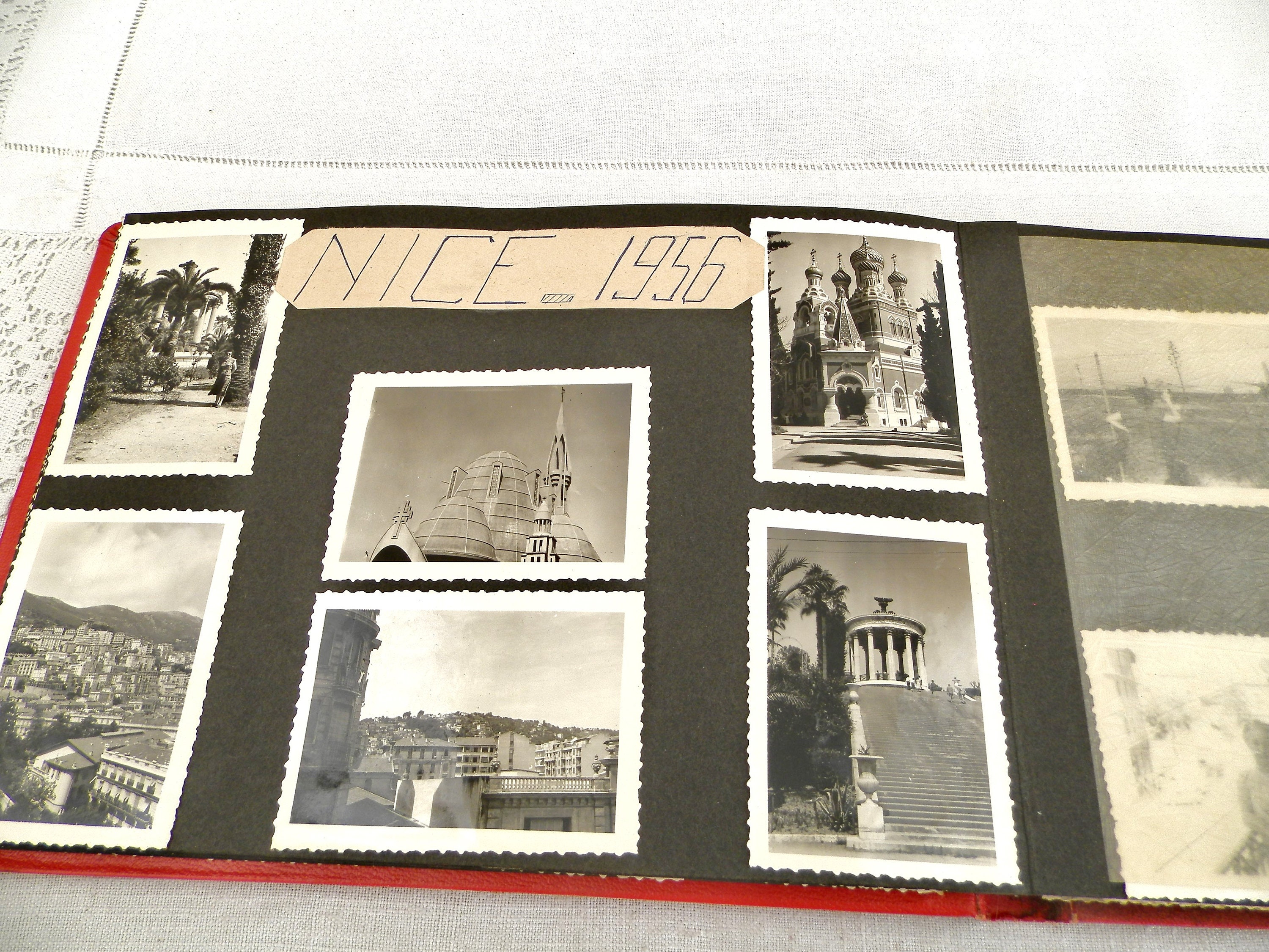 Vintage French 1955 Family Vacation Photo Album from the Alps Cote D ...