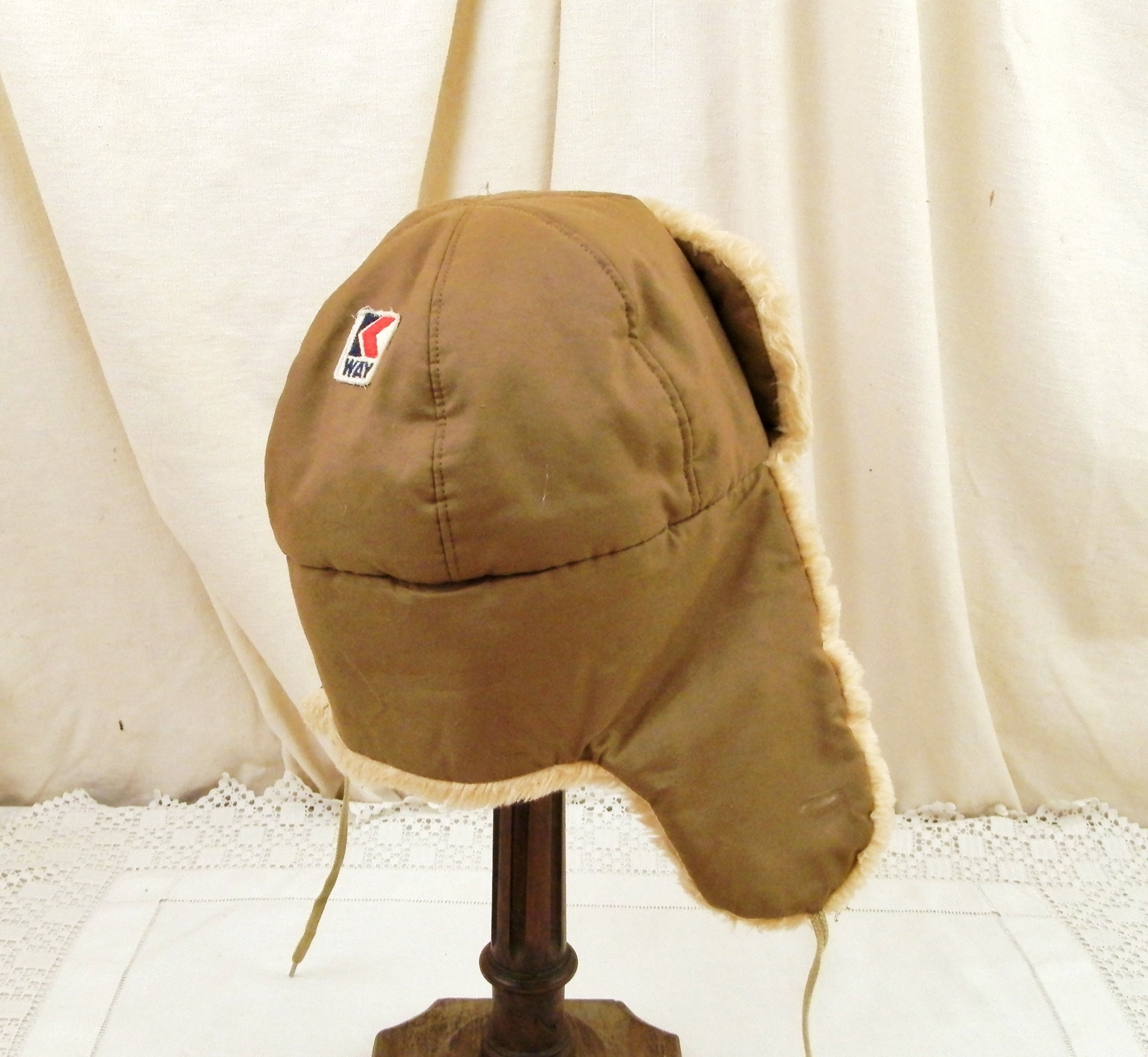 Vintage French Authentic 1970s Bomber / Trapper Hat by Kway with Fake ...
