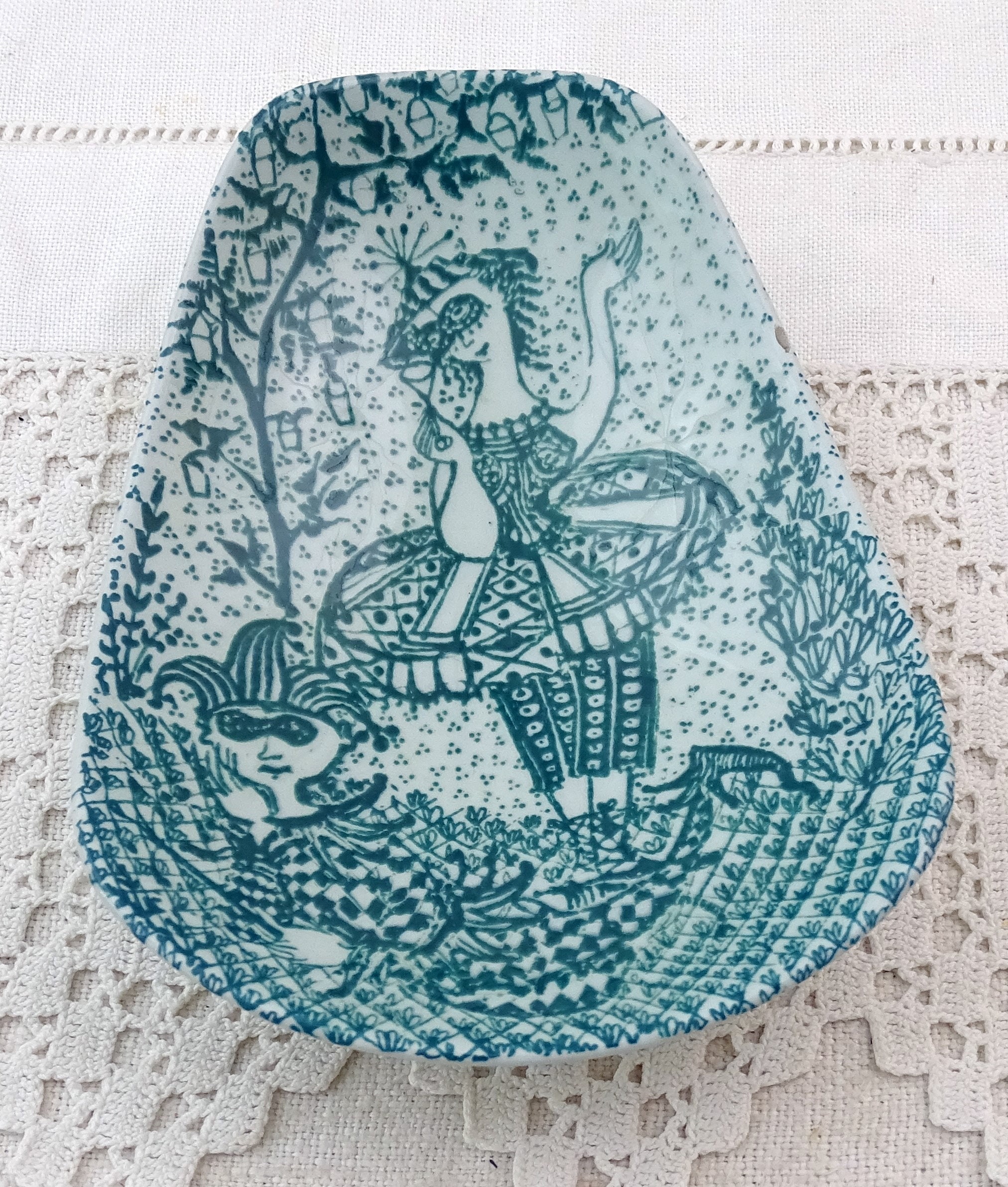 Vintage Danish Pottery Spoon Rest Dish Designed by Bjorn Wiinblad for ...