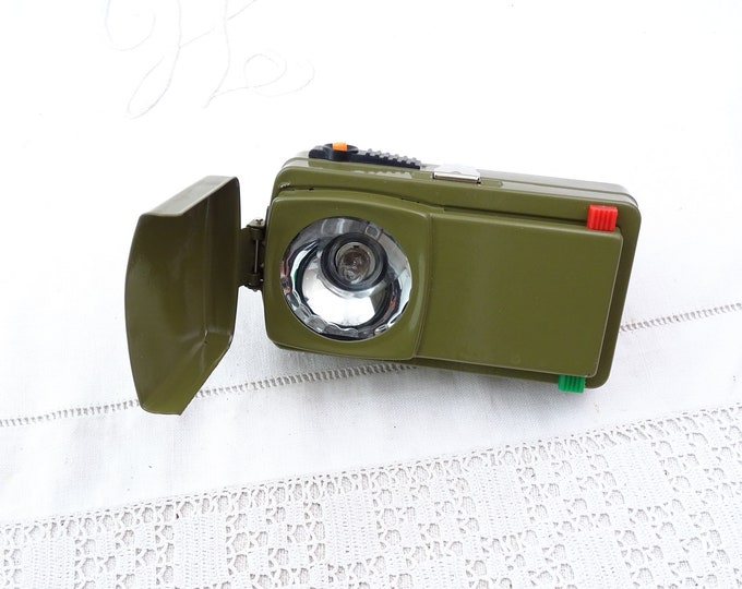 Vintage French Military Metal Hand Held Flashlight With Red Green and ...