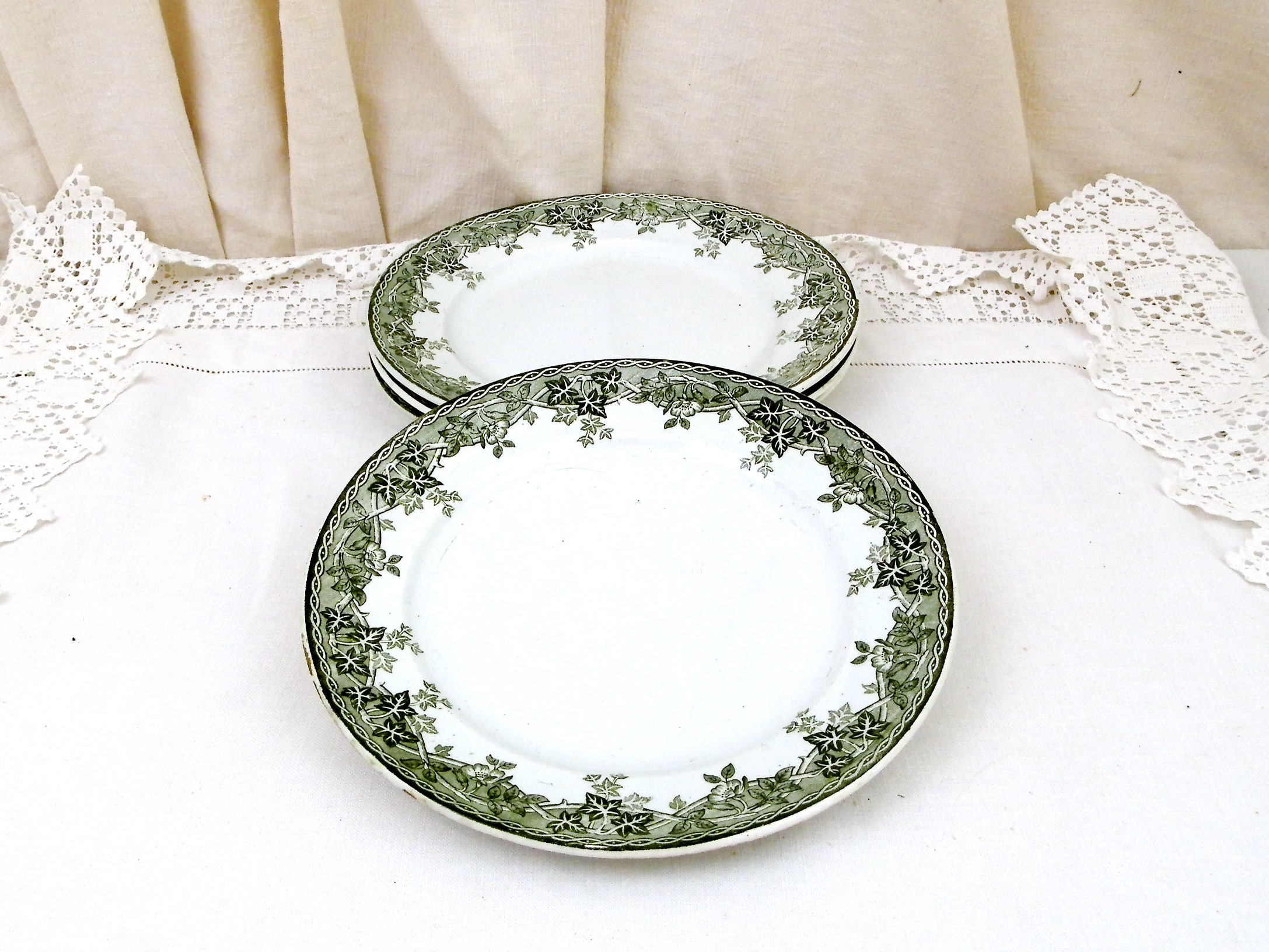 Antique French Ironware Terre de Fer St Amand et Hamage China Plate ...