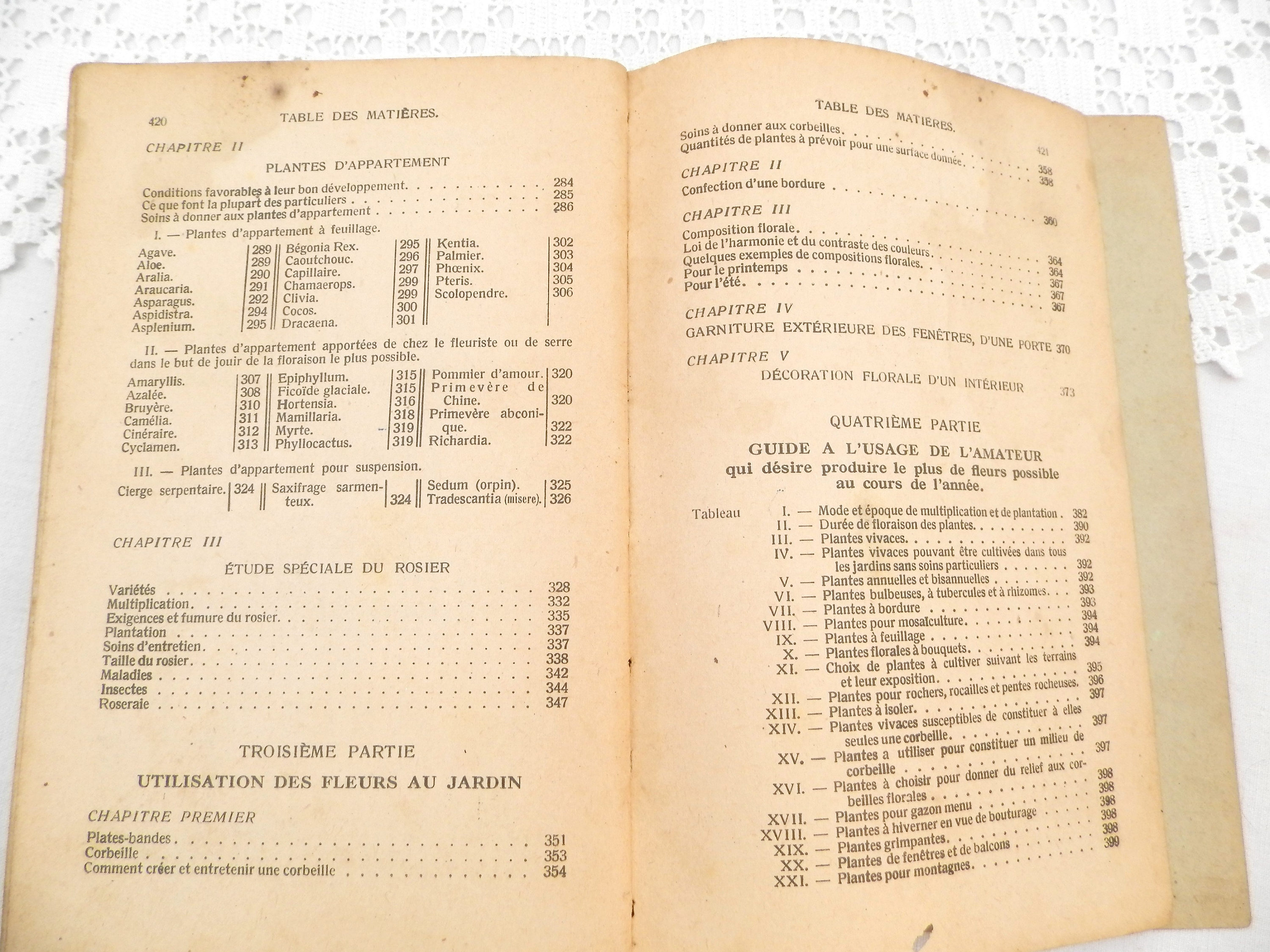 Vintage 1932 French Flower Floriculture Book Published by Hachette ...