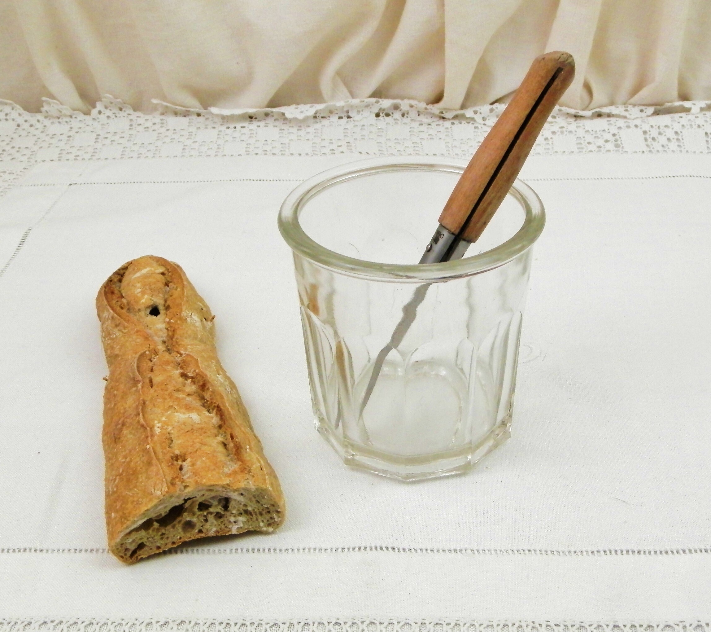 Large Antique French Traditional Clear Glass Jam Jar in Excellent ...