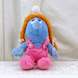 Vintage 1995 Smurfette With Pink Dungarees Made in Italy, Rare Retro ...