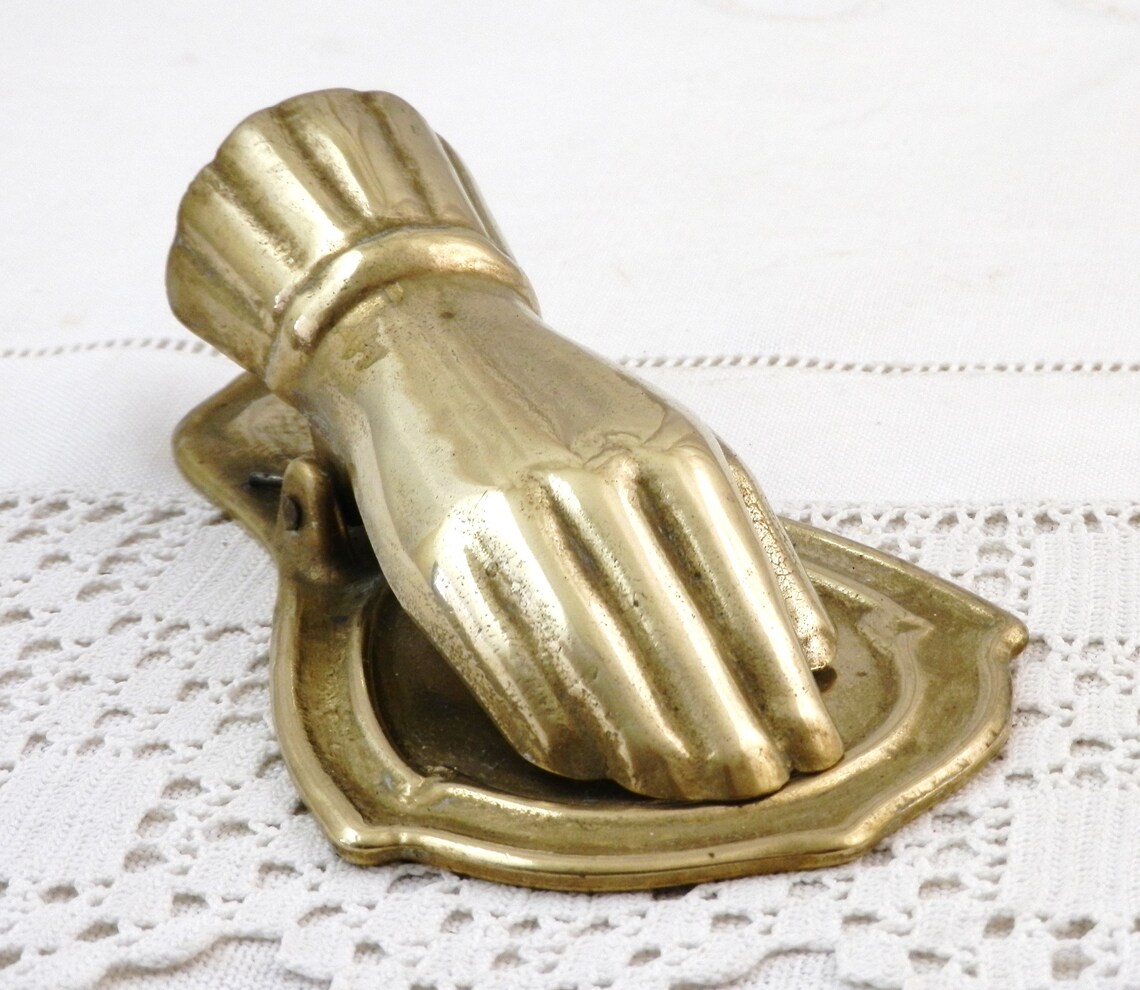 French Vintage Brass Hand Shaped Letter Holder Clip Retro | Etsy