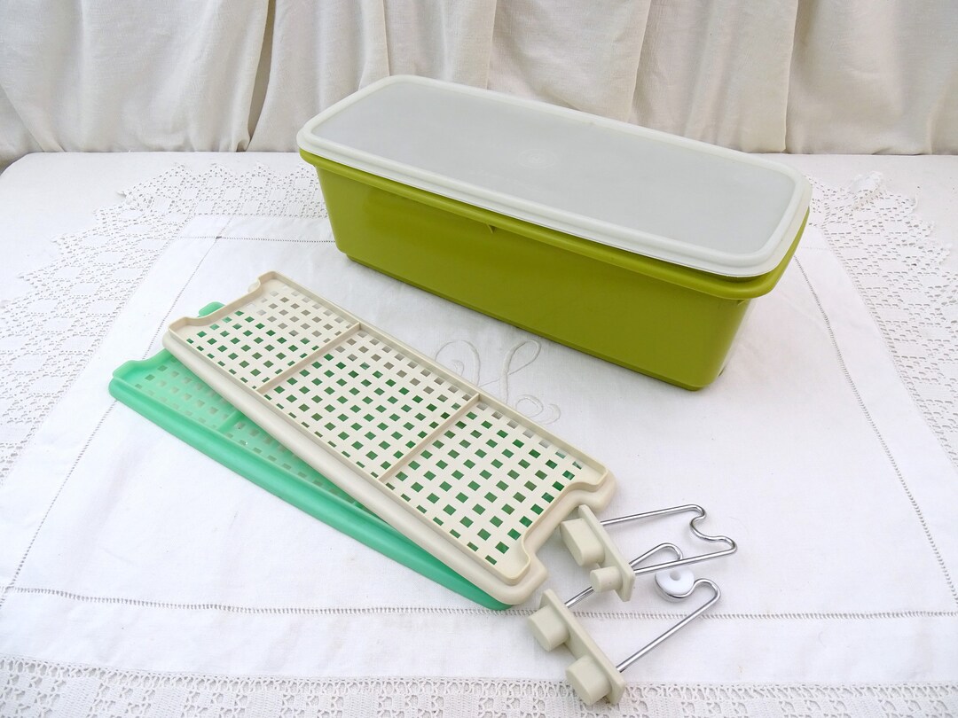Vintage Tupperware Easy Crisp 782 13 Olive Green Celery Vegetable ...