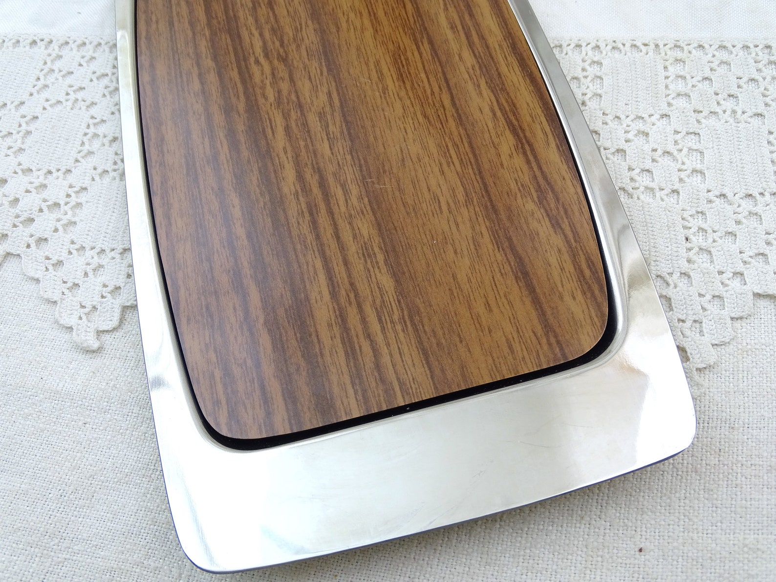 Vintage Mid Century Modern Stainless Steel Cheese Platter and - Etsy