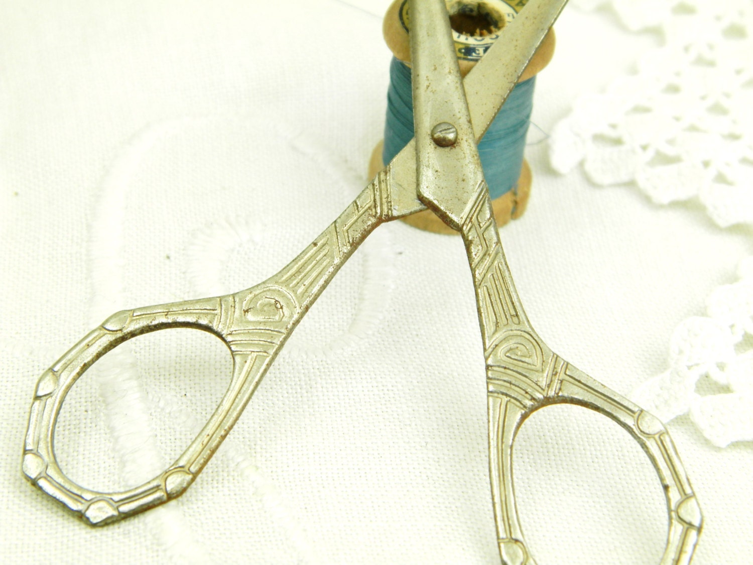 RESERVED FOR LINDA Antique French Unused 1930s Art Deco Embroidery ...