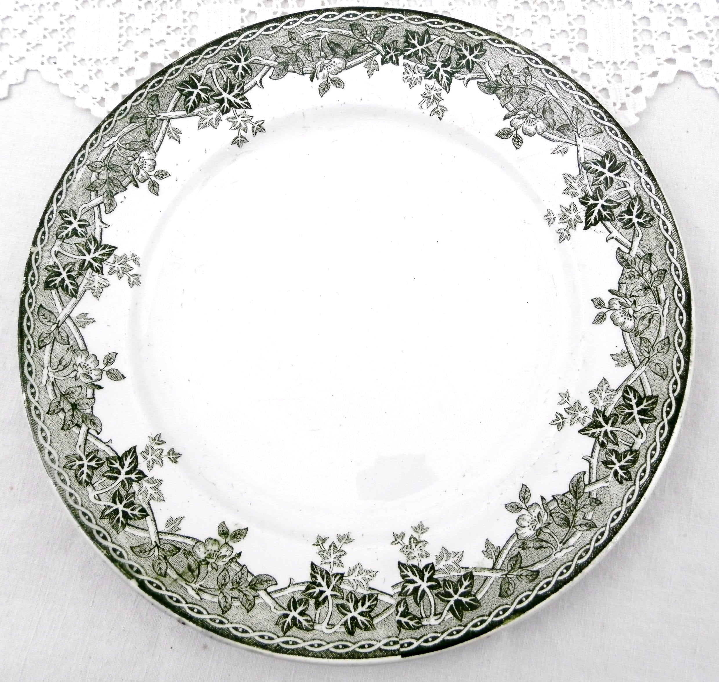 Antique French Ironware Terre de Fer St Amand et Hamage China Plate ...