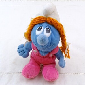 Vintage 1995 Smurfette With Pink Dungarees Made in Italy, Rare Retro ...