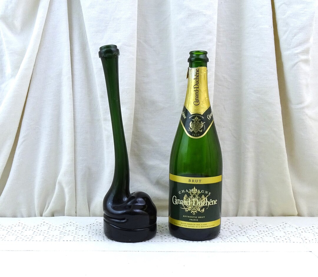 Vintage French Novelty Pulled and Squashed Glass Champagne Bottle ...