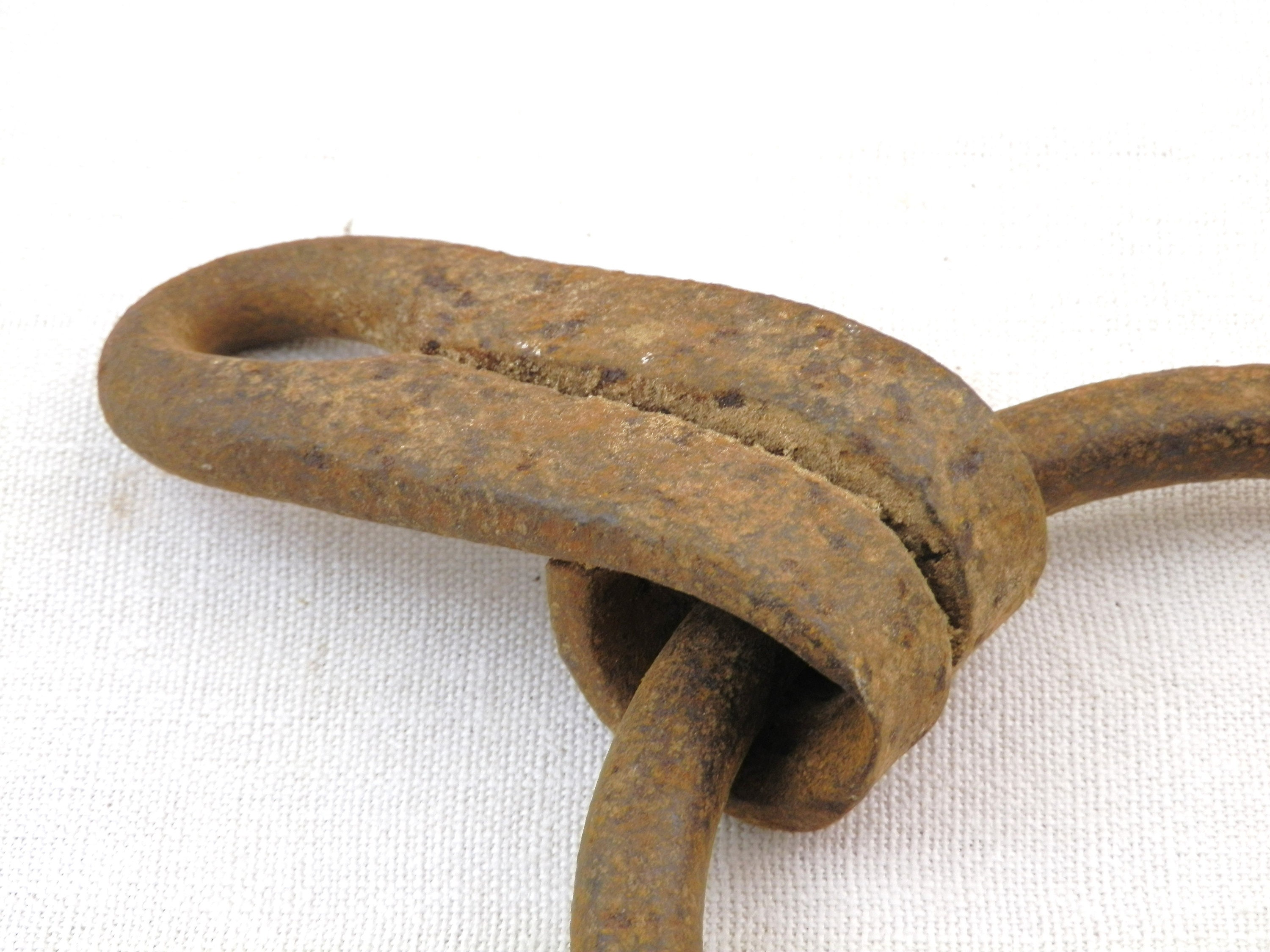 Large Antique French Hand Forged Rusty Iron Hitching Ring, Vintage ...