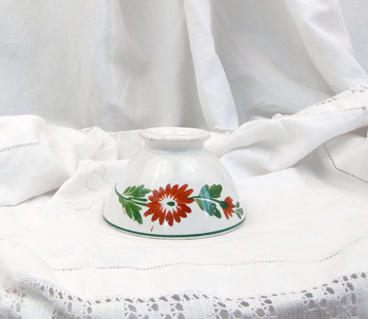 Small Vintage Ceramic French Farmhouse Ceramic Café au Lait Bowl Coffee ...