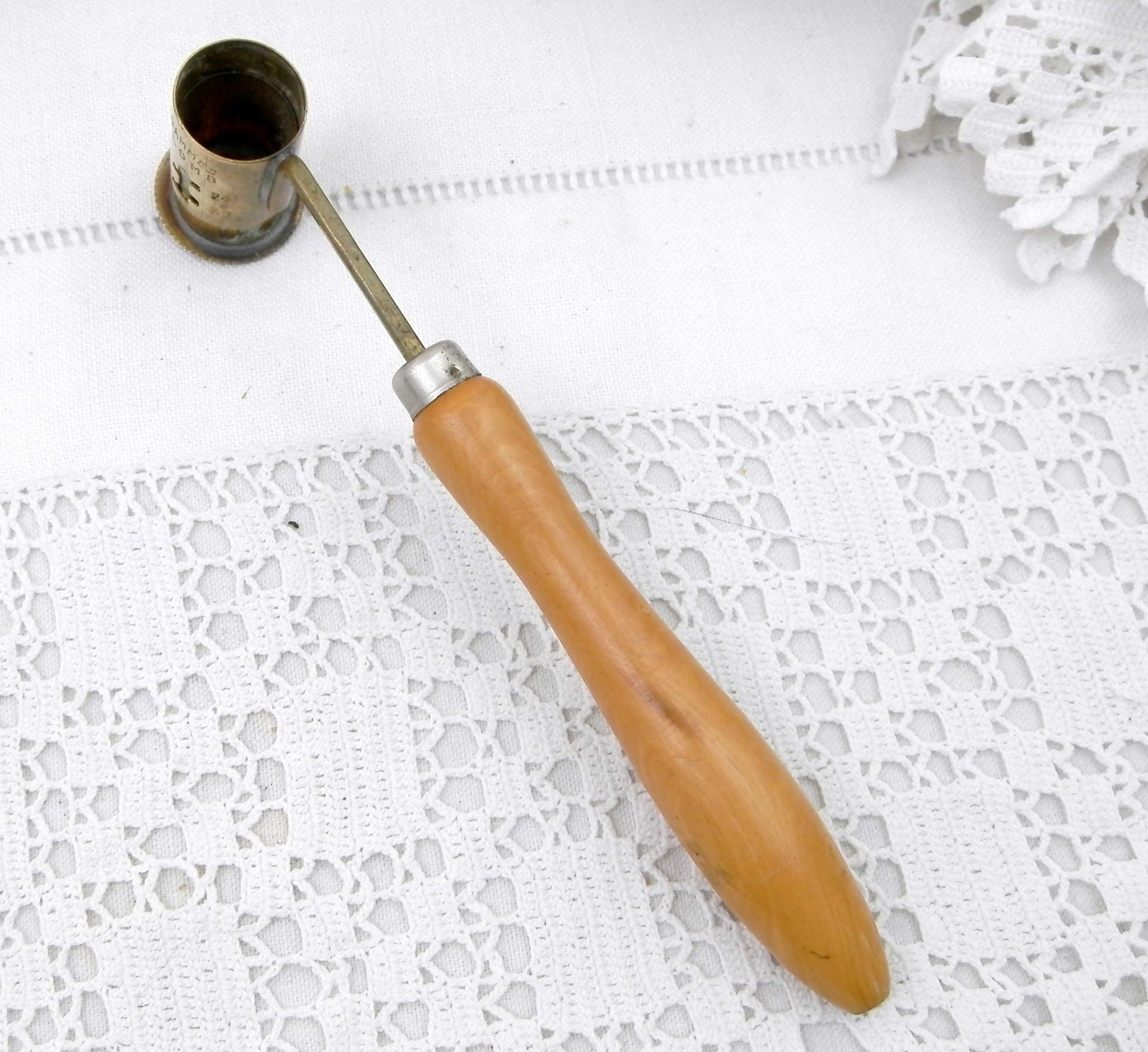 Antique French Brass Gunpowder and Lead Shot Measure in Grammes with ...