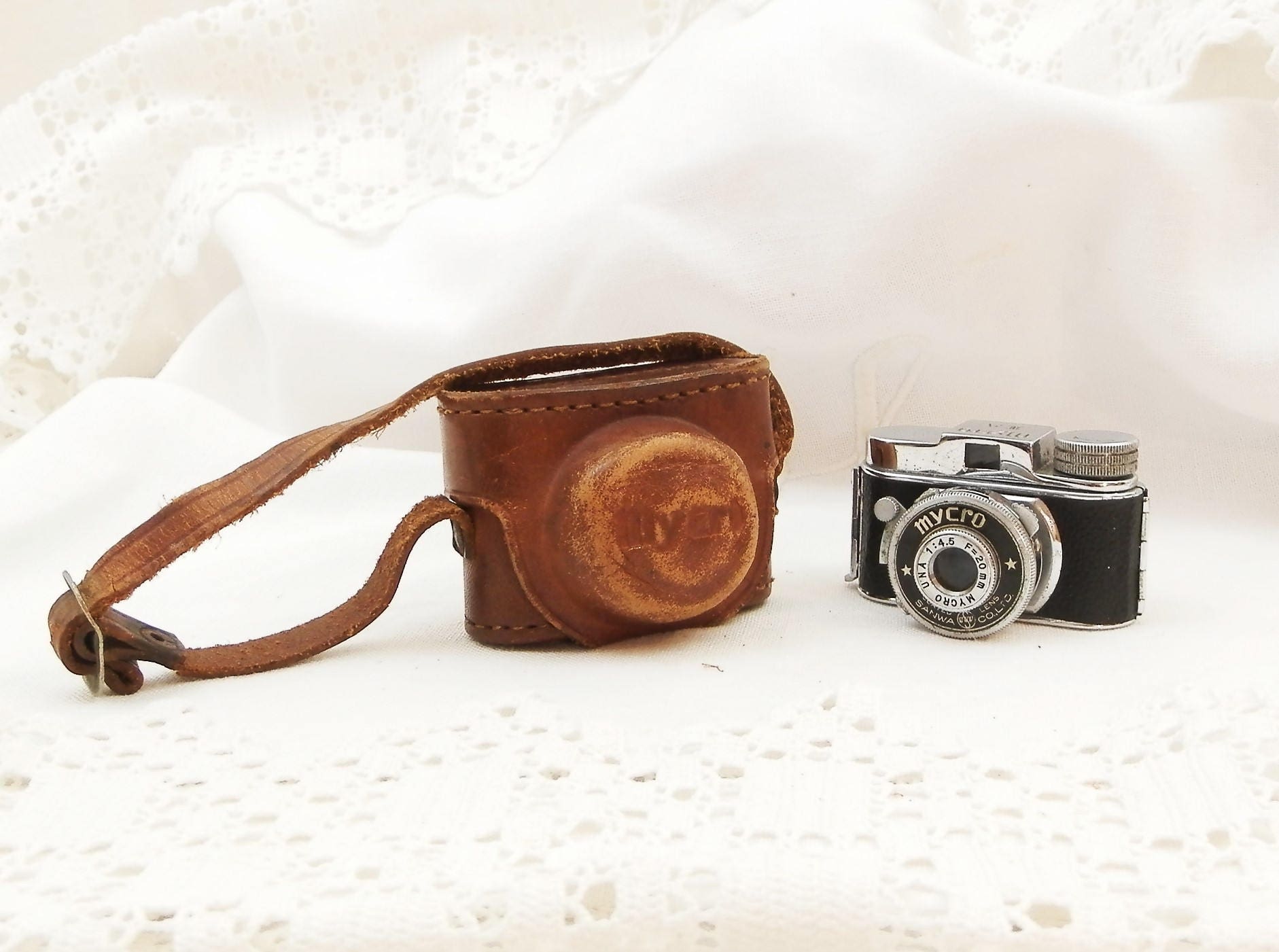 Vintage Miniature Photographic Mycro III A Sanwa Camera with Vintage Miniature Photographic Mycro III A Sanwa Camera with