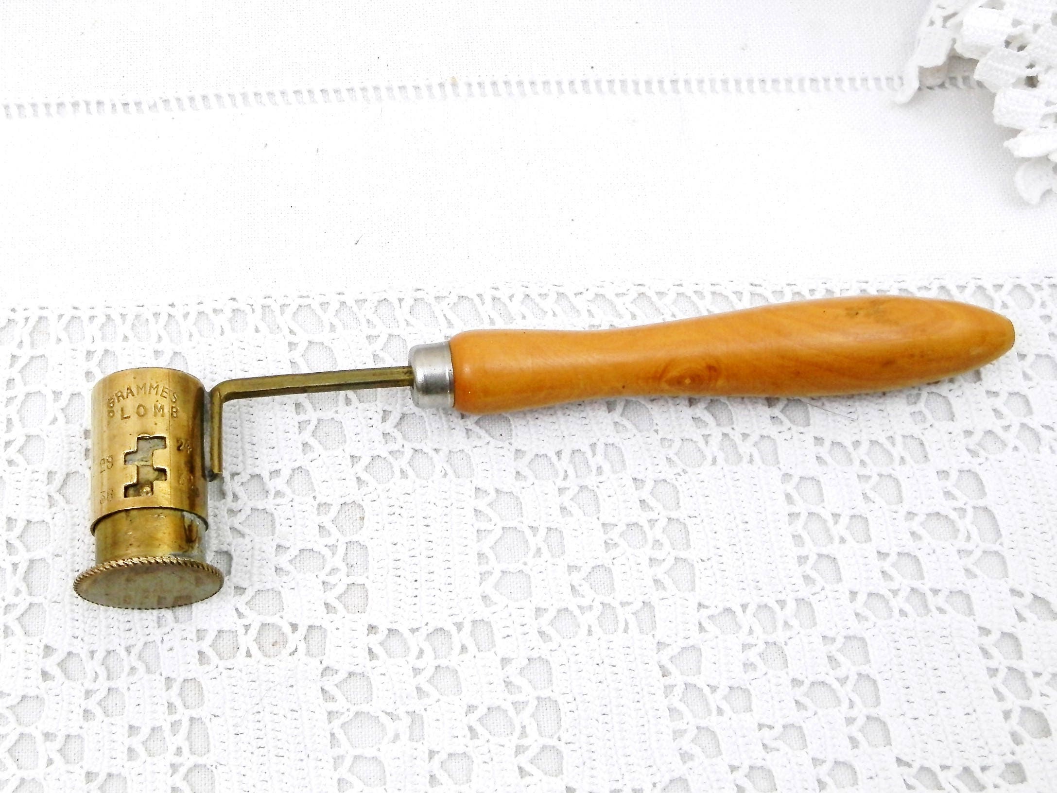 Antique French Brass Gunpowder and Lead Shot Measure in Grammes with ...