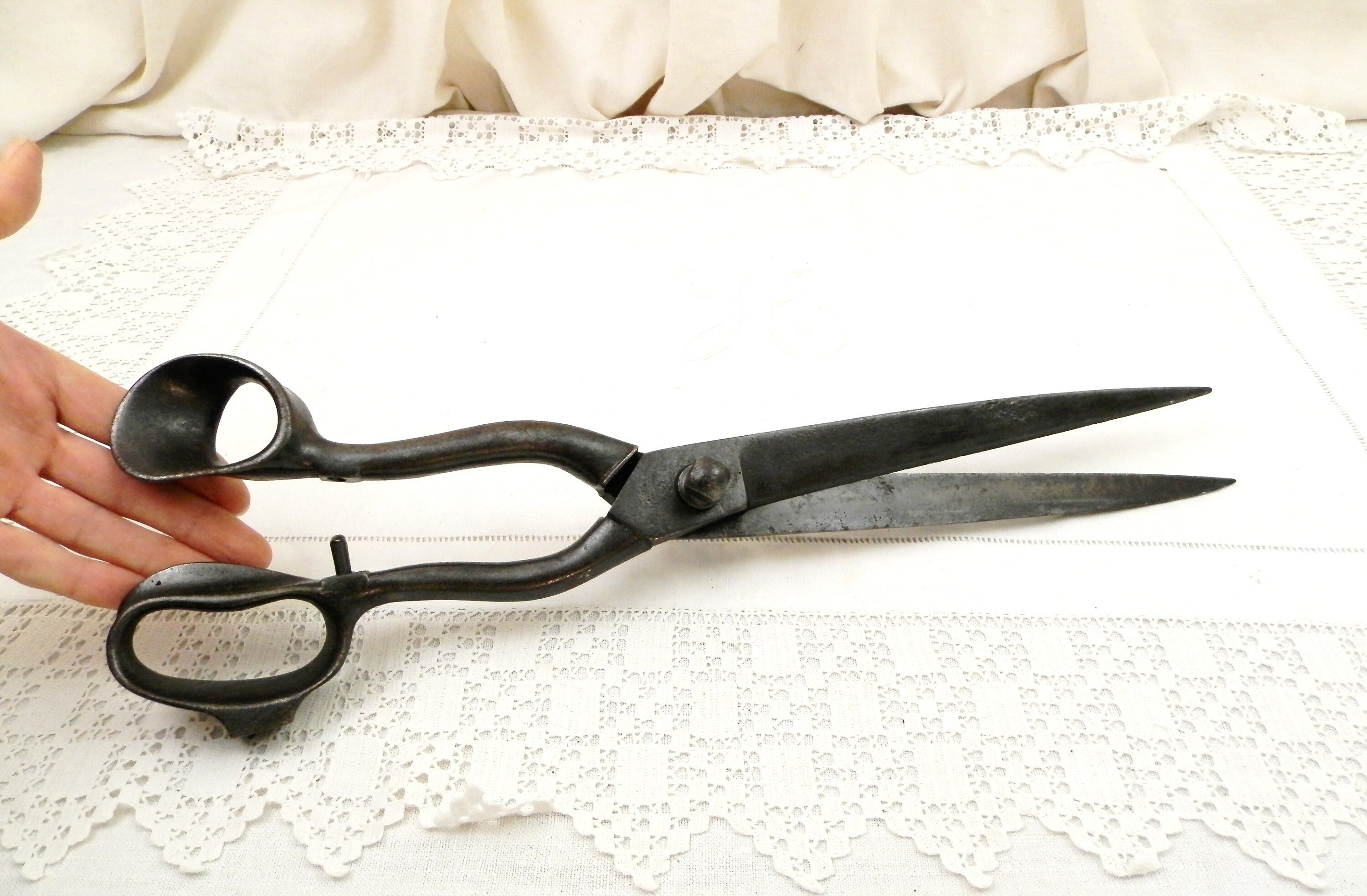 Antique Big Industrial Sized Drappers Scissors from France, Huge ...