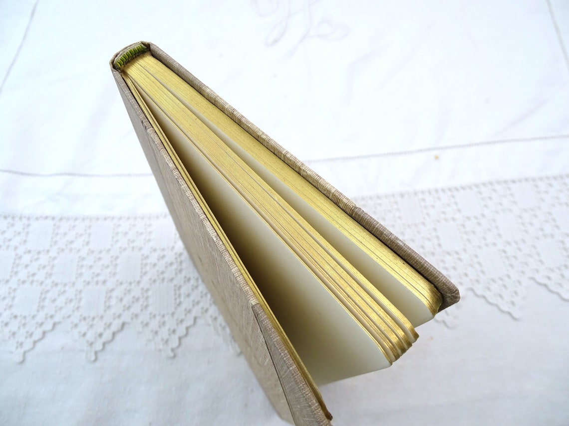 Antique Early 1900s French Hardback Writing Pad for Poems 3 Used Pages ...