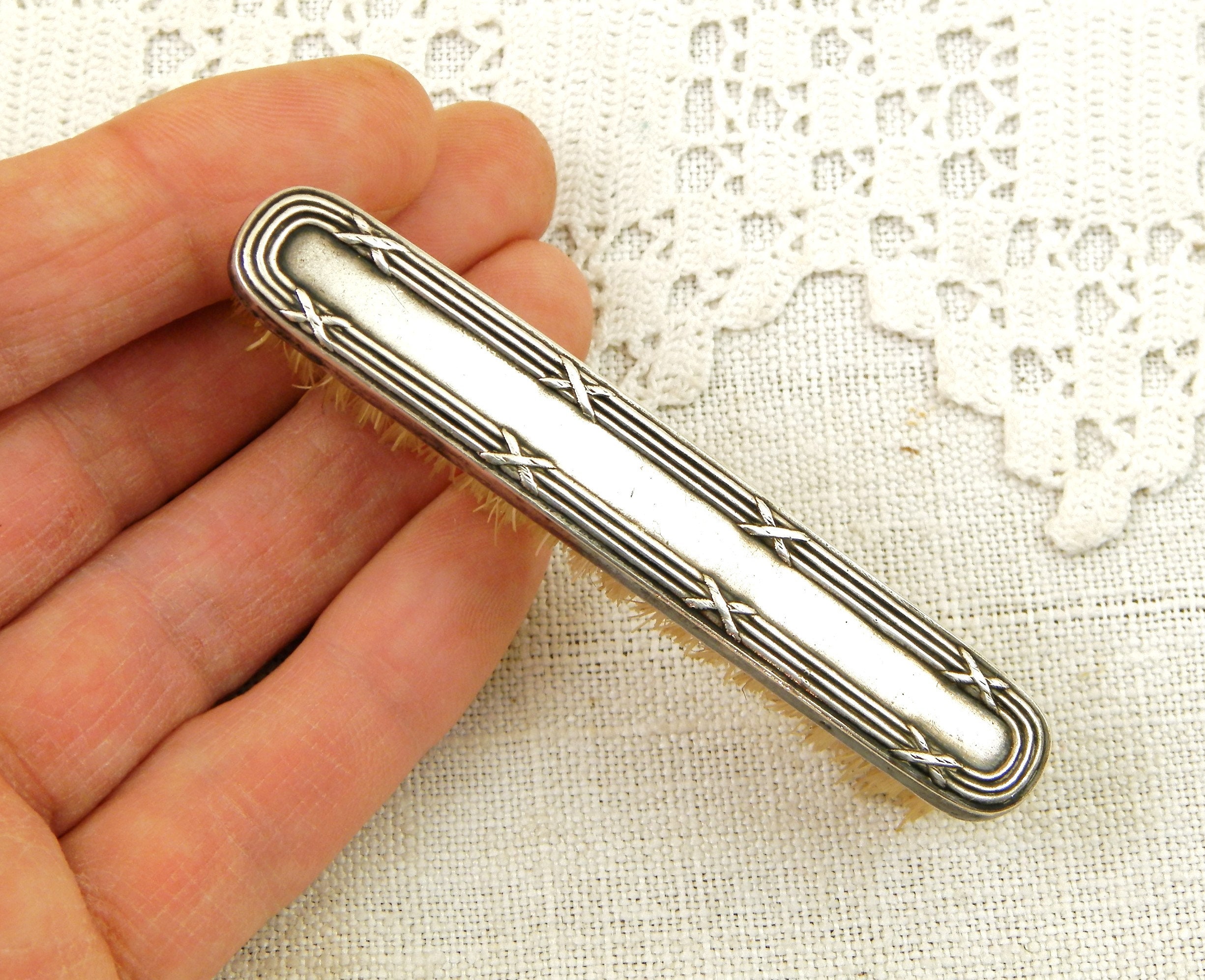 Antique French 19th Century Set of Silver Mustache Brush and Comb ...