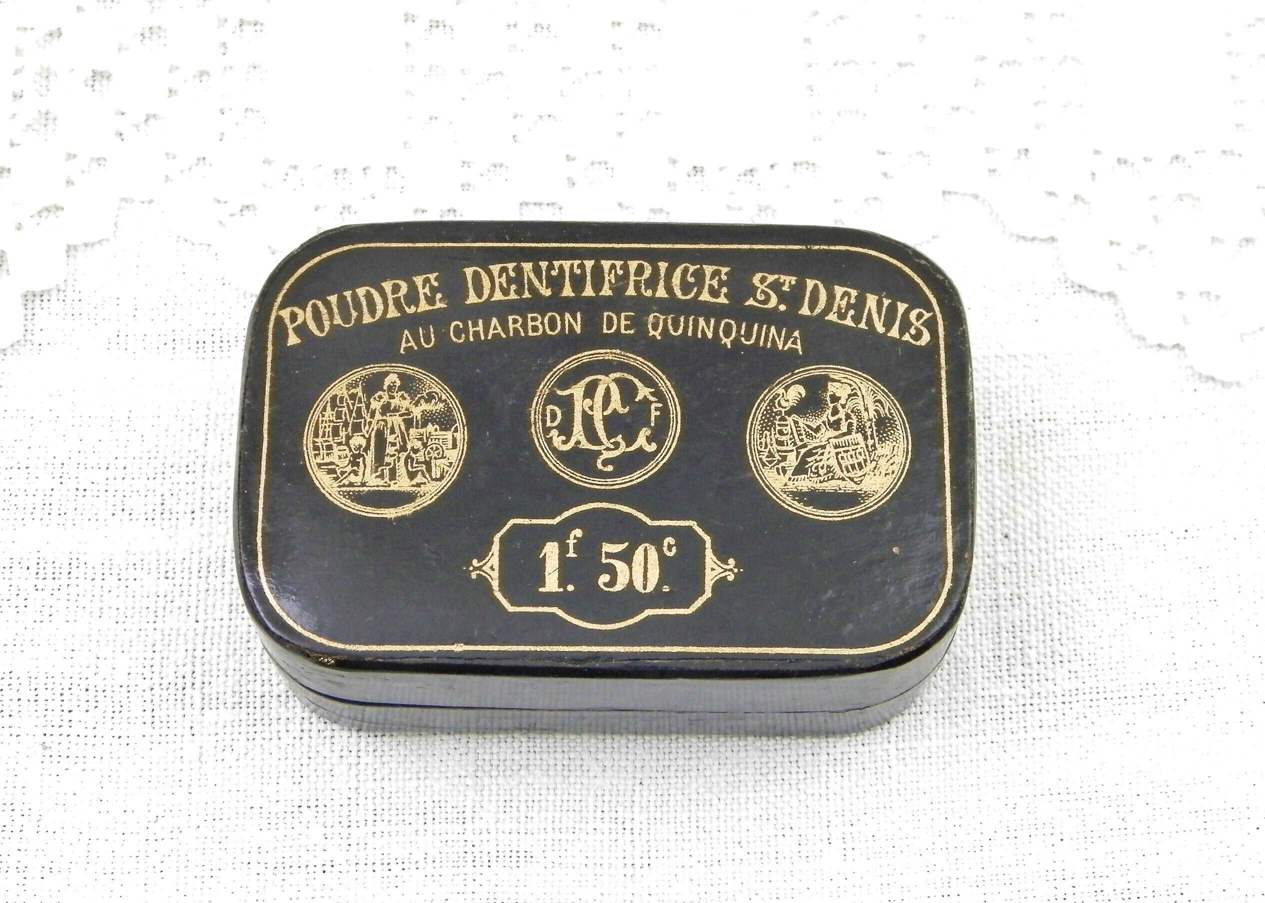 Rare Antique French Victorian Toothpaste Box, Black Carton Boulli ...